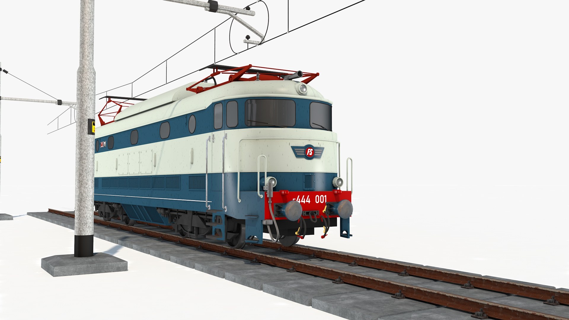 Electric Locomotive FS E444 3D - TurboSquid 2414628