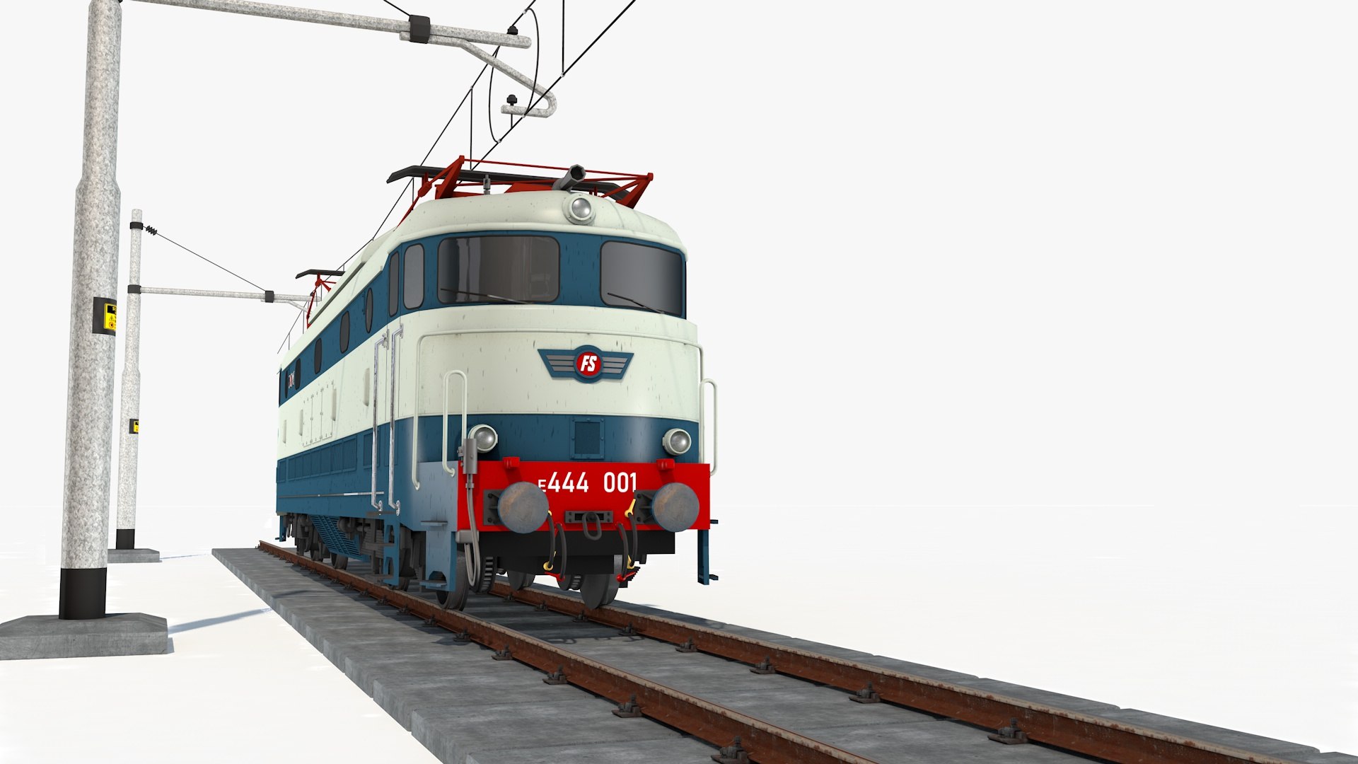 Electric Locomotive FS E444 3D - TurboSquid 2414628