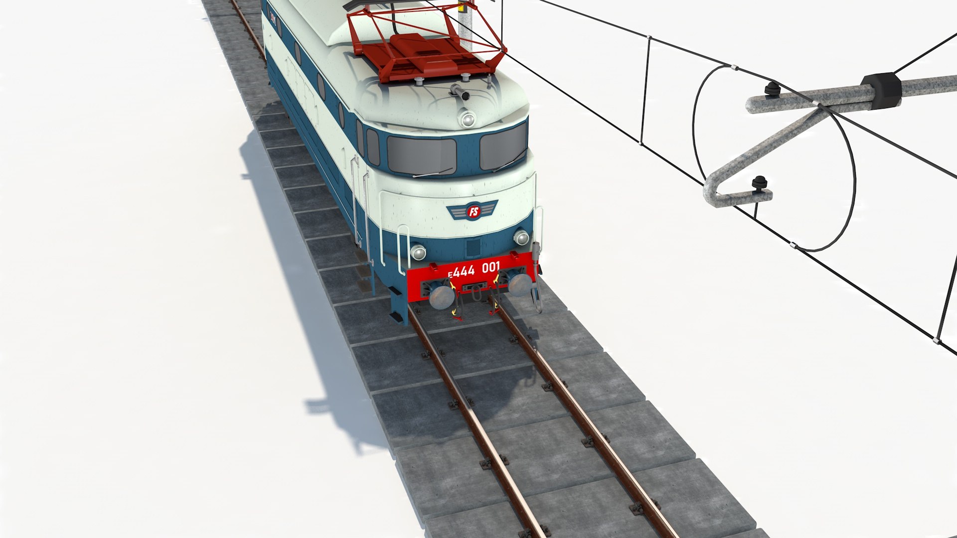 Electric Locomotive FS E444 3D - TurboSquid 2414628