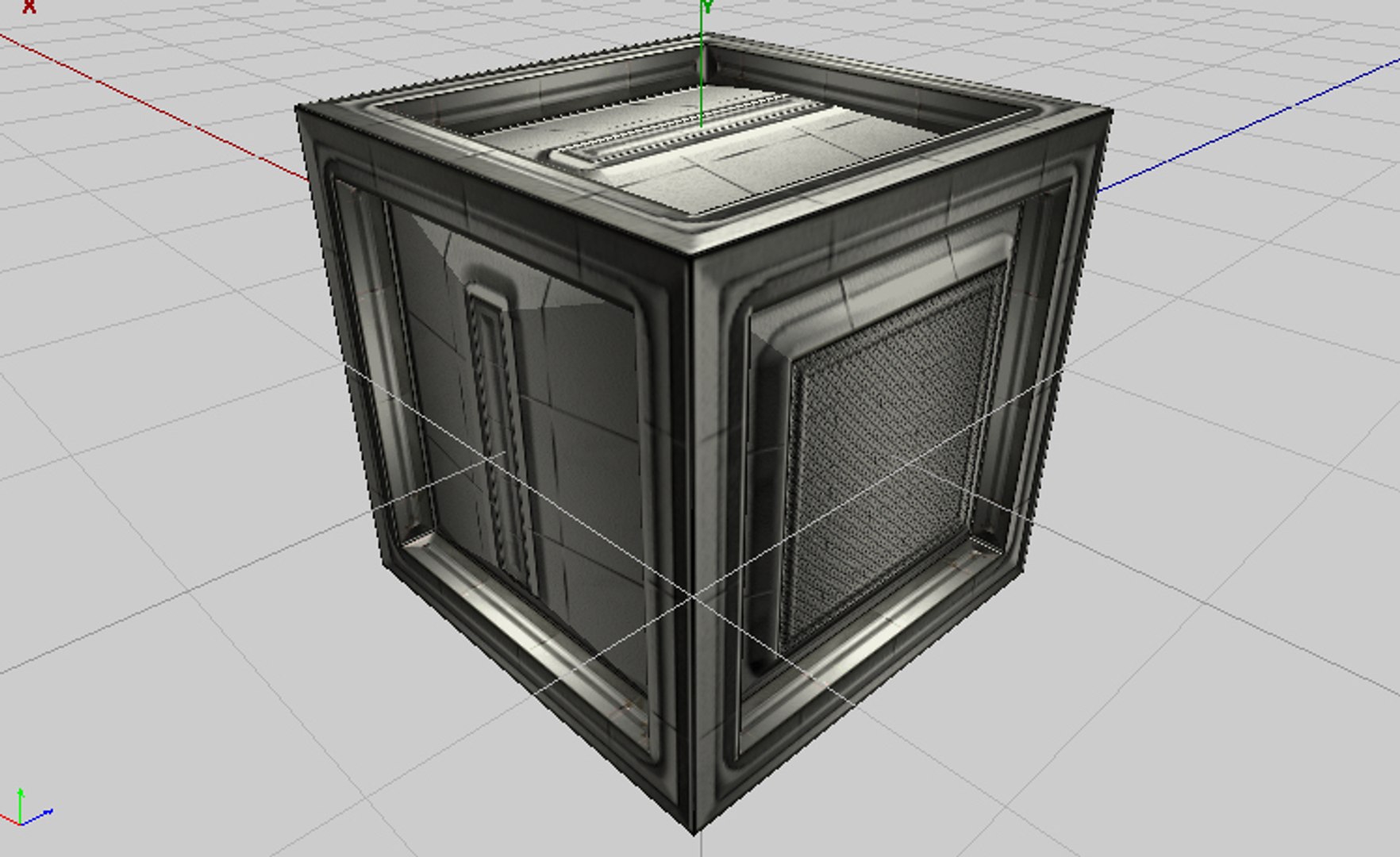 3ds Futuristic Sci-fi Cargo Crate Box