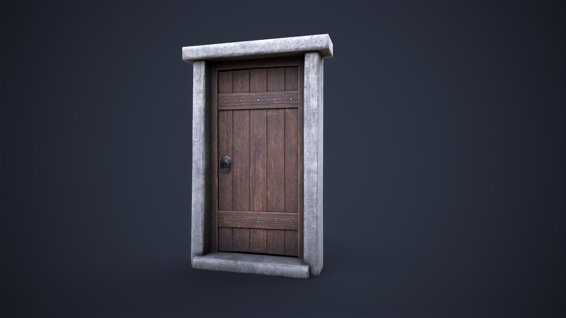 3D Old front small door model - TurboSquid 2049268