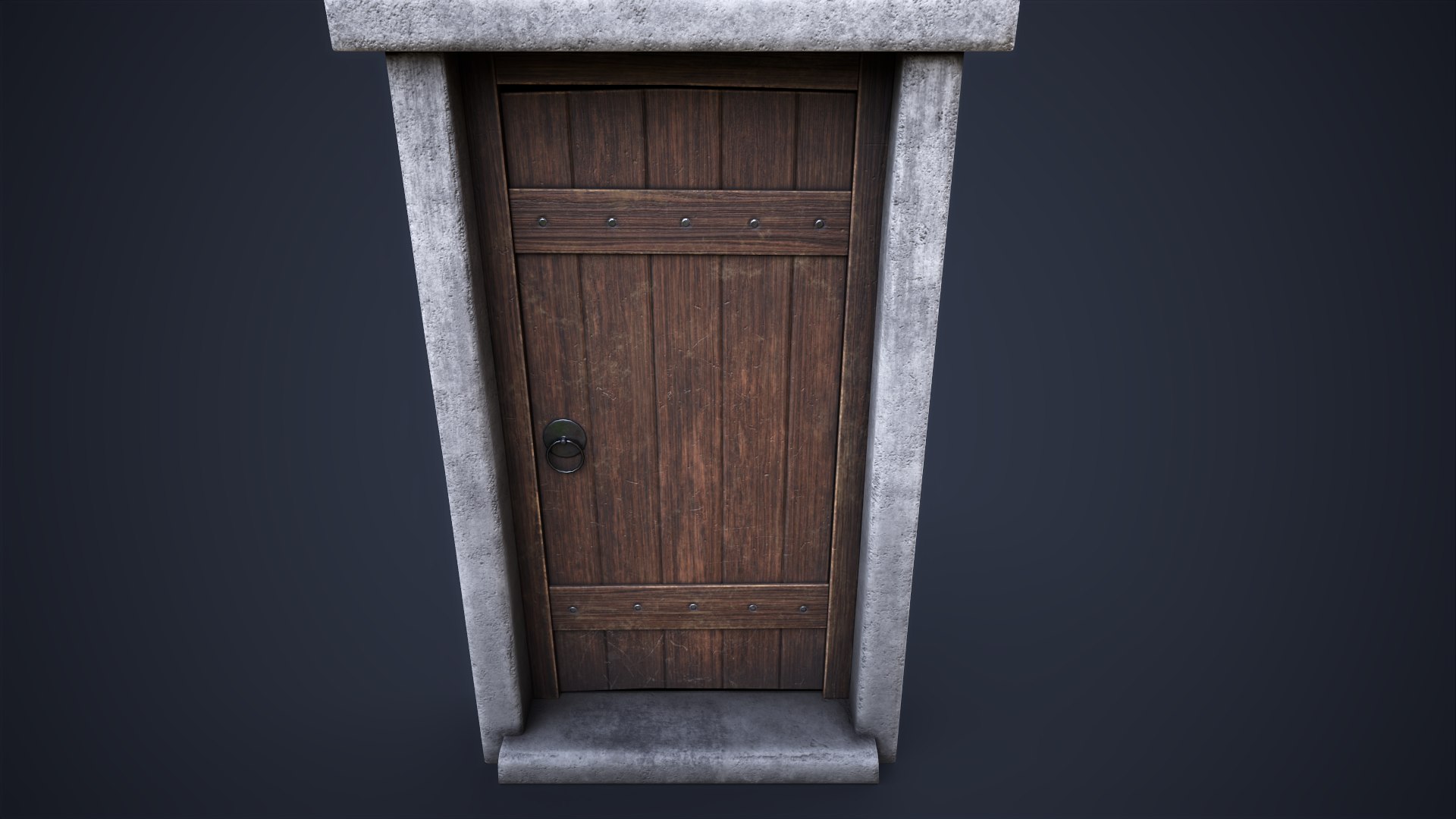 3D Old front small door model - TurboSquid 2049268