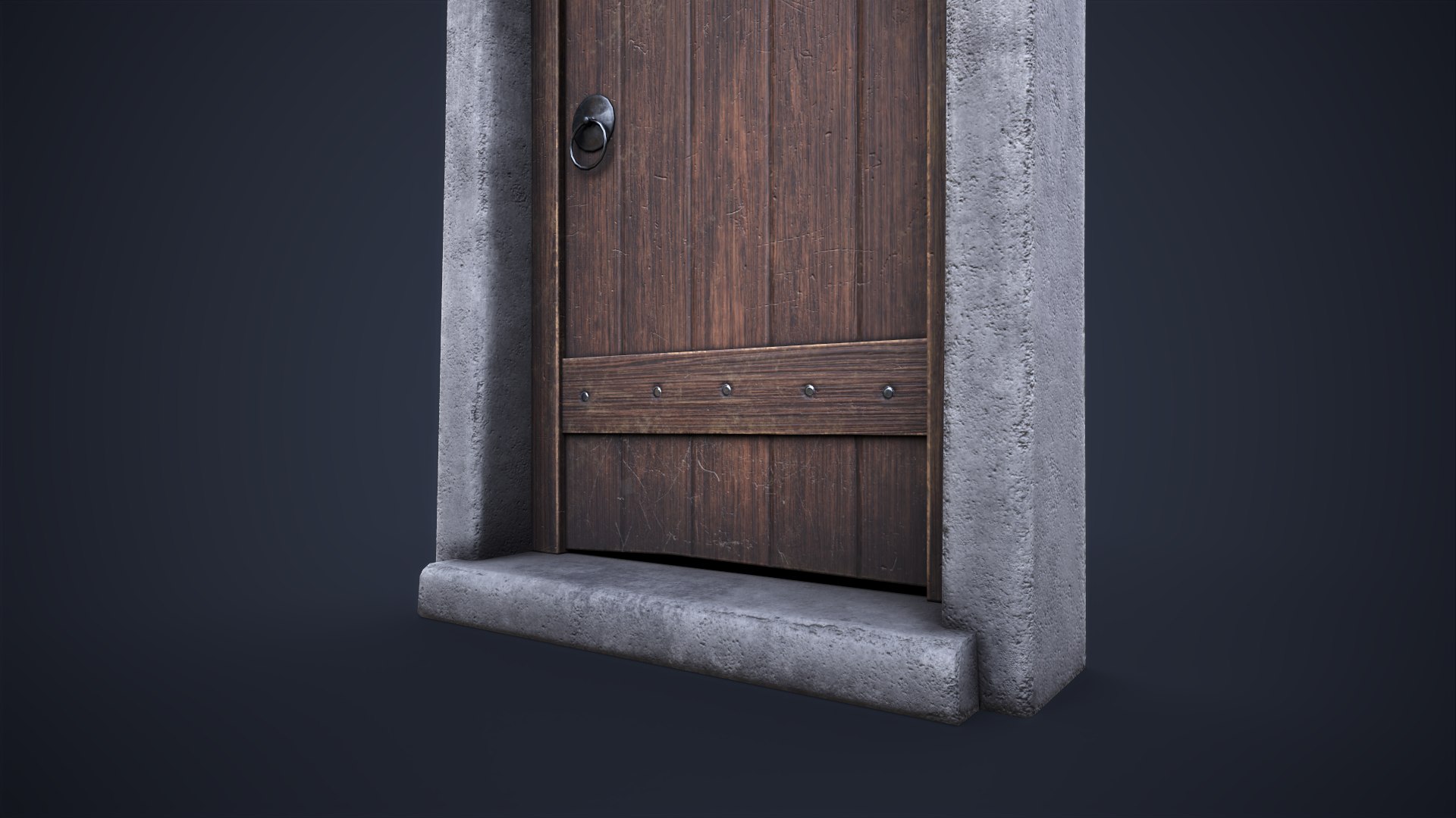3D Old front small door model - TurboSquid 2049268