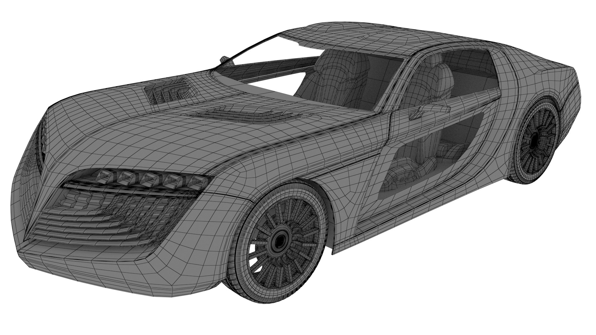 Generic Future Sport Compact Concept Car 3D 3D - TurboSquid 1938521