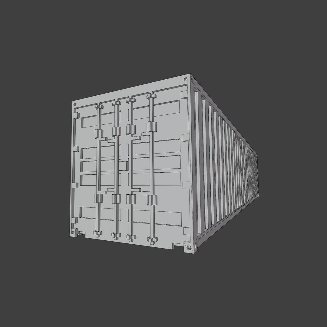 Voxel Shipping Container 3D Model - TurboSquid 1612113