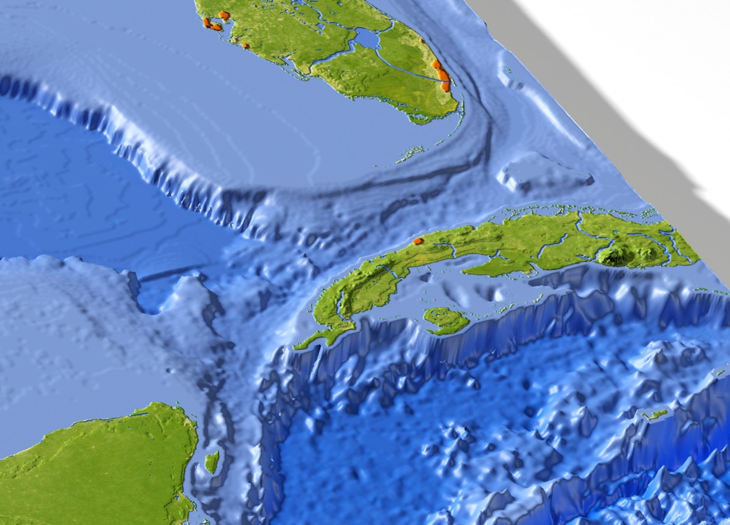 3d Relief Gulf Mexico Topography