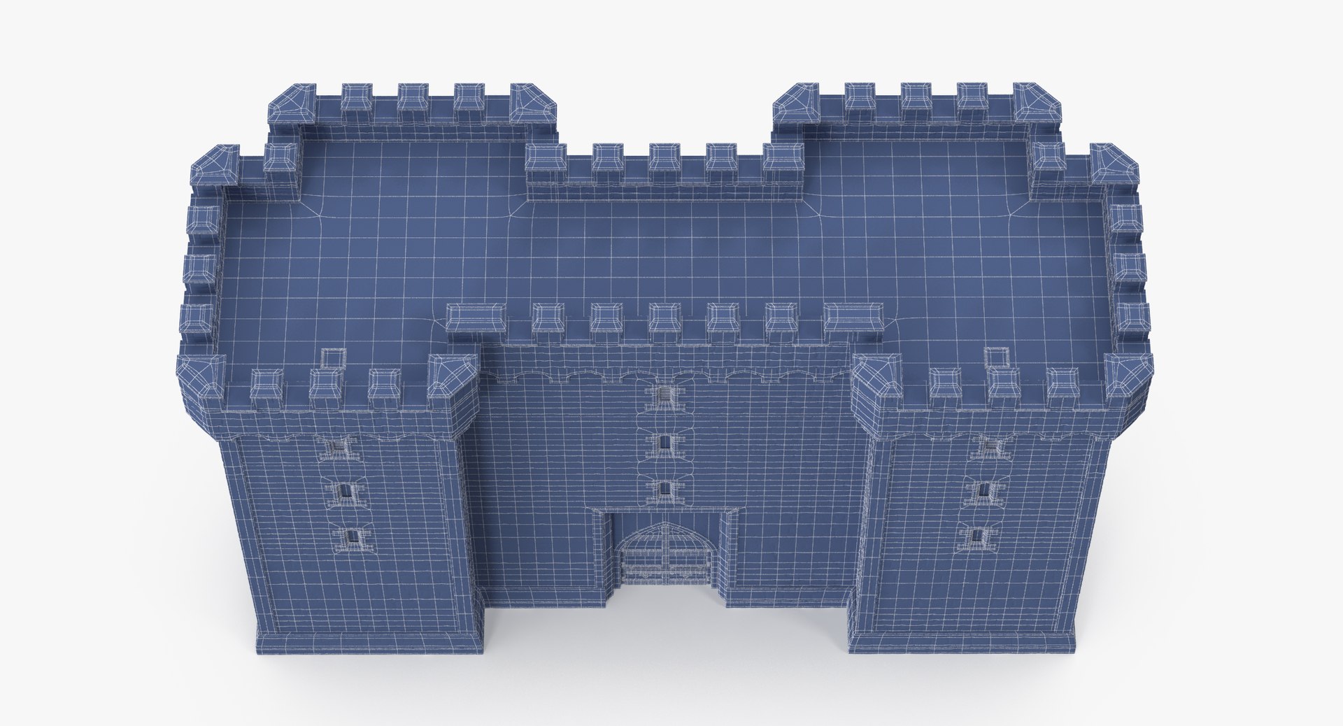 3d model gatehouse portcullis 01