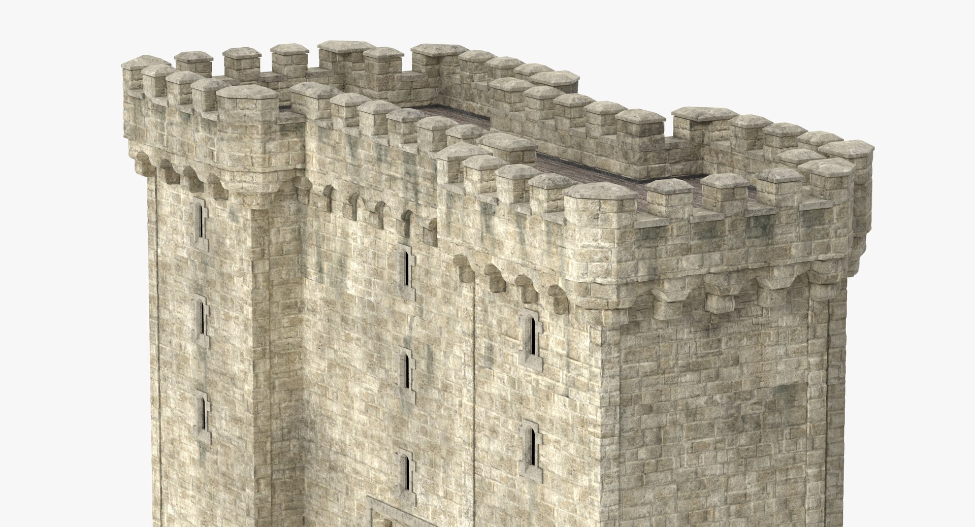 3d Model Gatehouse Portcullis 01