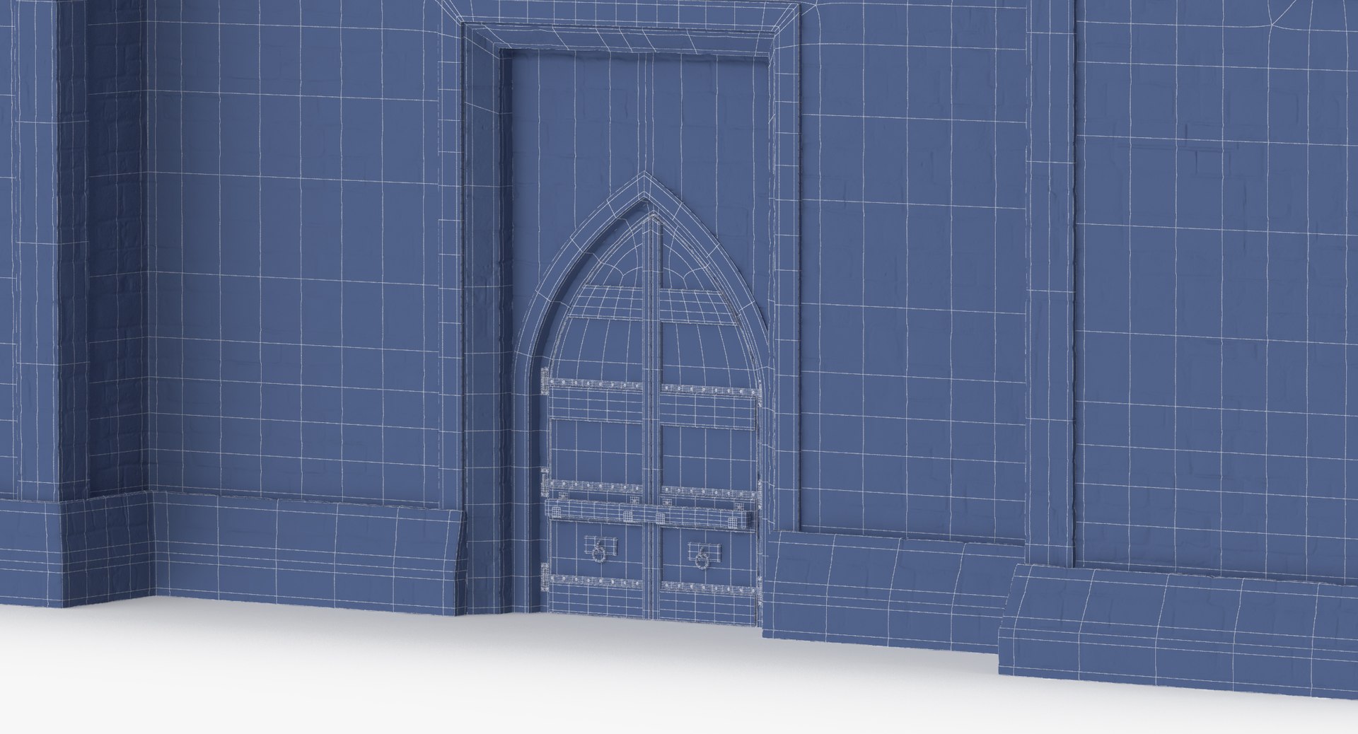 3d model gatehouse portcullis 01