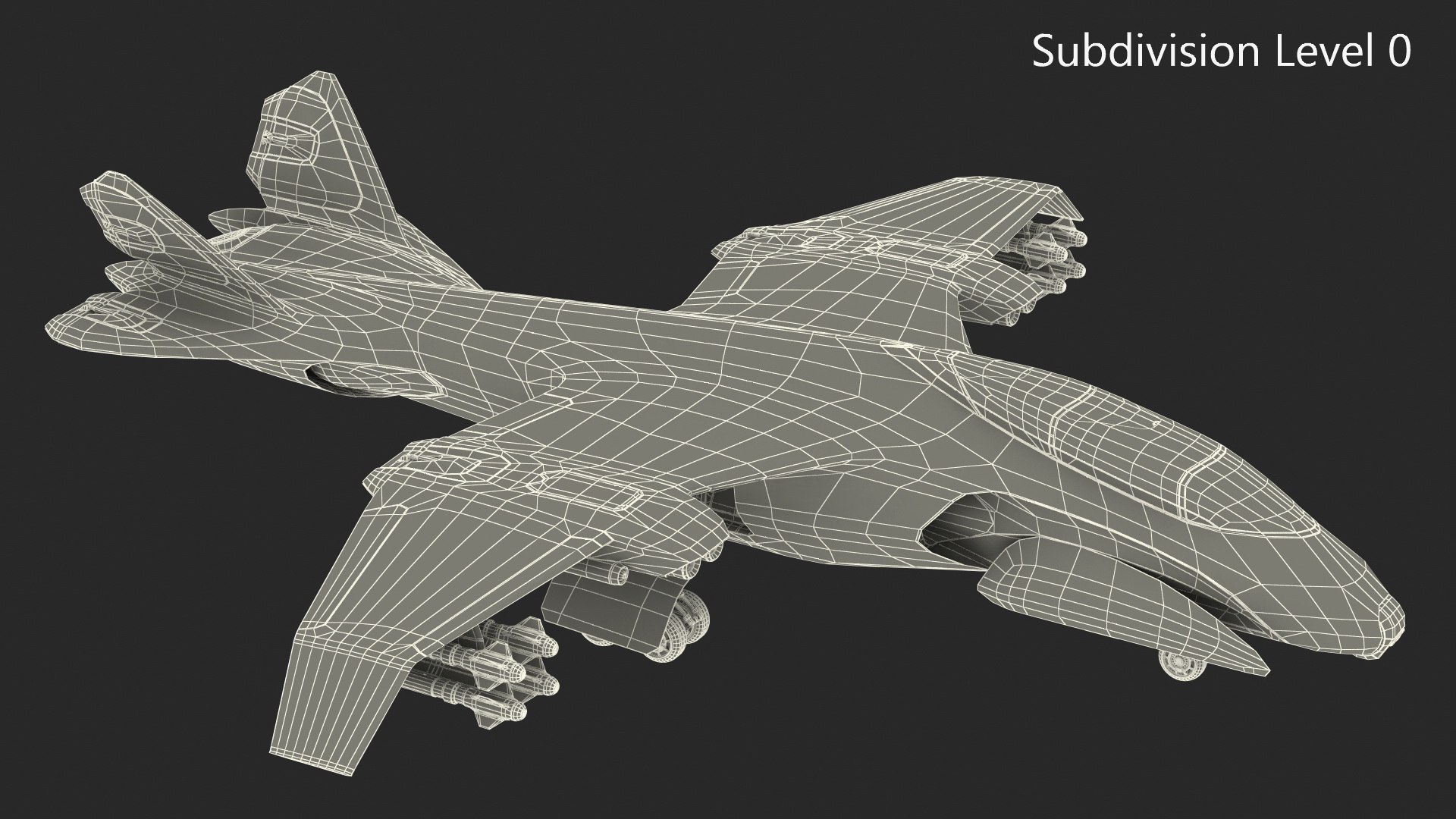3D Damaged Sci Fi Fighter Jet With Weapon And Chassis - TurboSquid 2302745