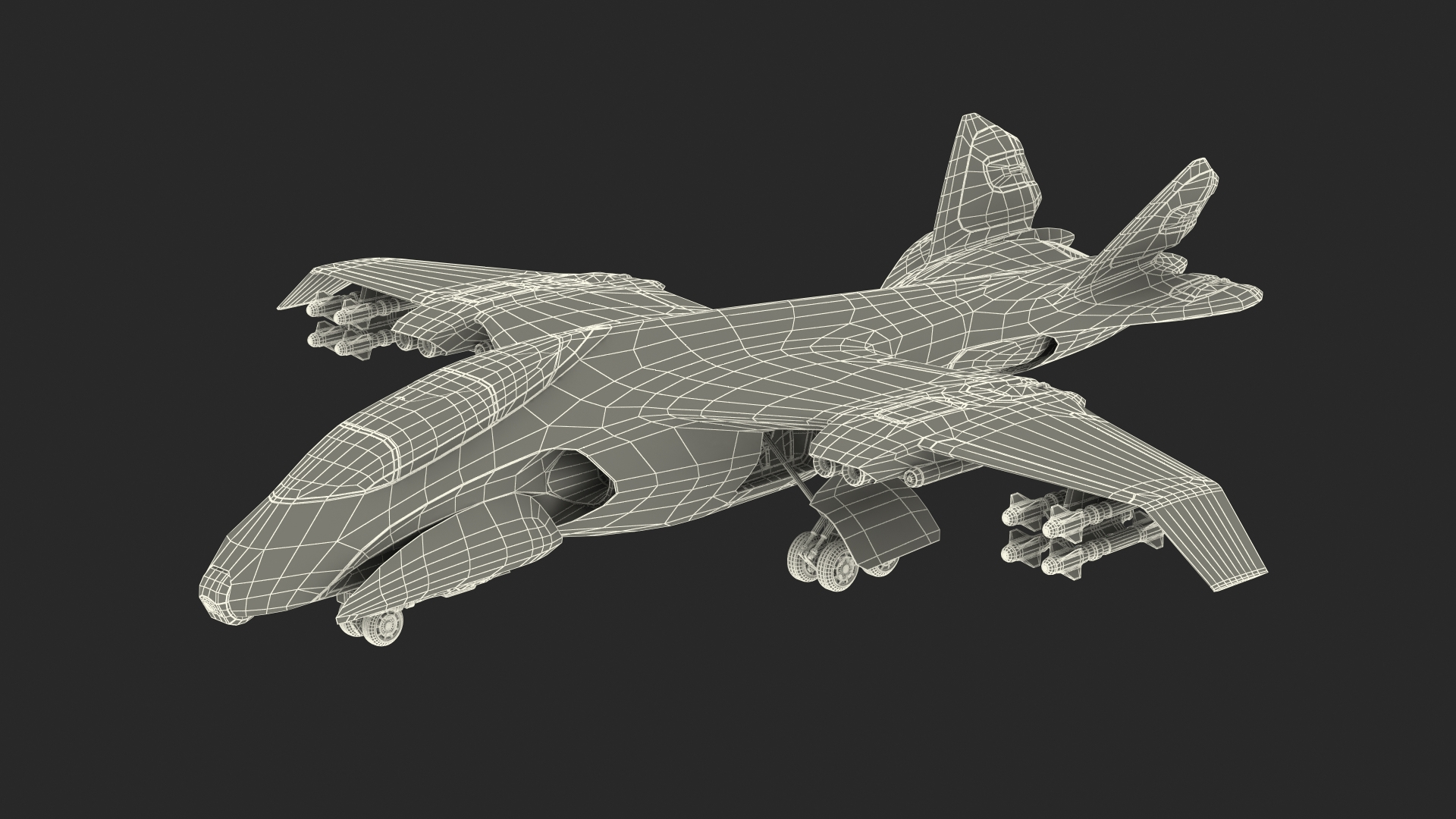 3D Damaged Sci Fi Fighter Jet With Weapon And Chassis - TurboSquid 2302745