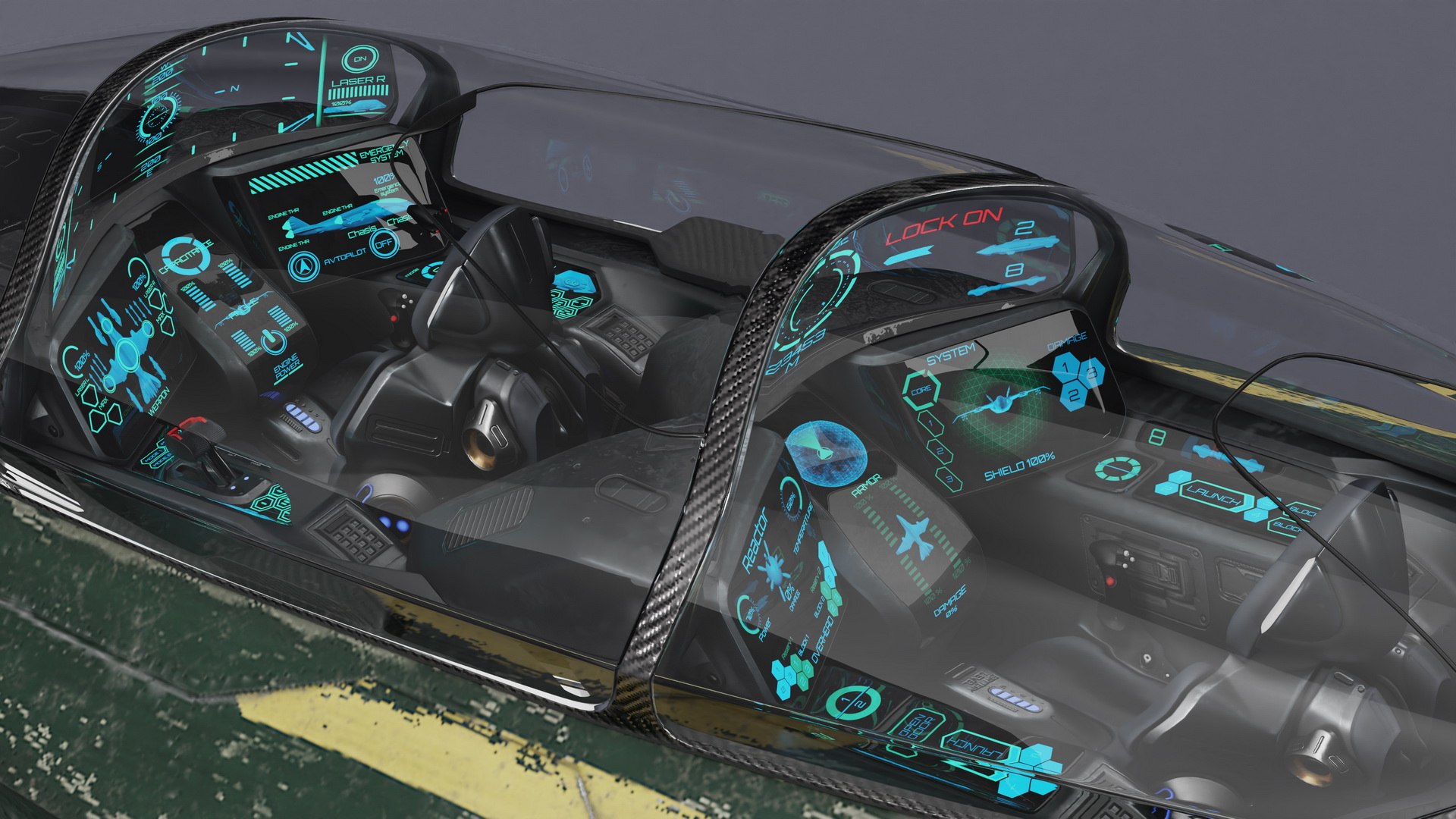 3D Damaged Sci Fi Fighter Jet With Weapon And Chassis - TurboSquid 2302745