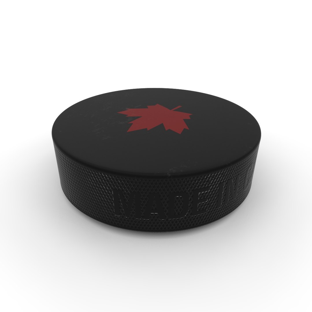 3d model puck 15 teams logo