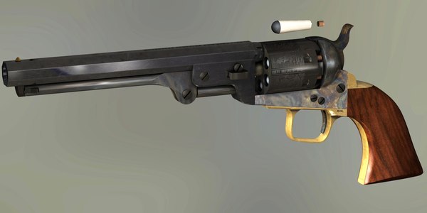 Colt navy 1851 conversion 3D model - TurboSquid 1273934