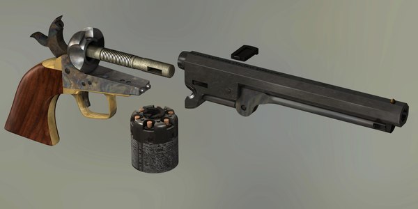 modelo 3d Colt Marina 1851 y su conversión. - TurboSquid 1273934
