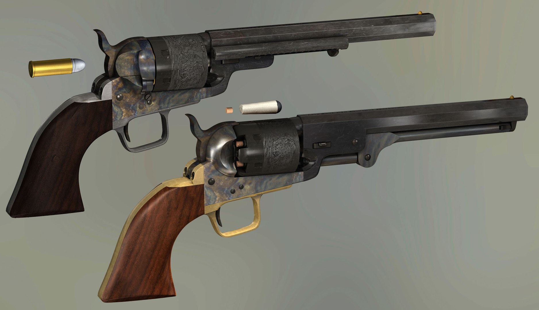 Colt Navy 1851 Conversion 3D Model - TurboSquid 1273934