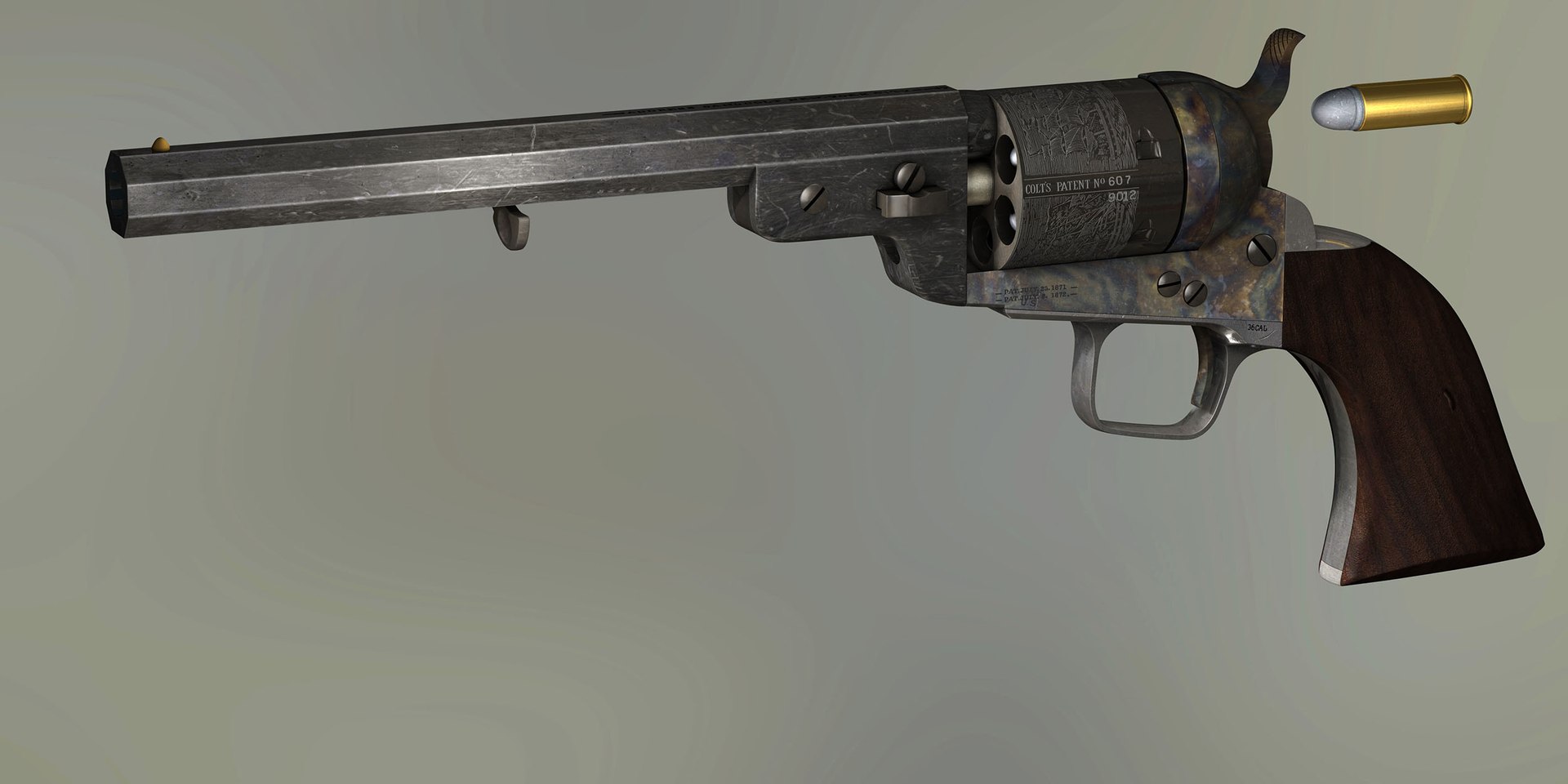 Colt Navy 1851 Conversion 3D Model - TurboSquid 1273934