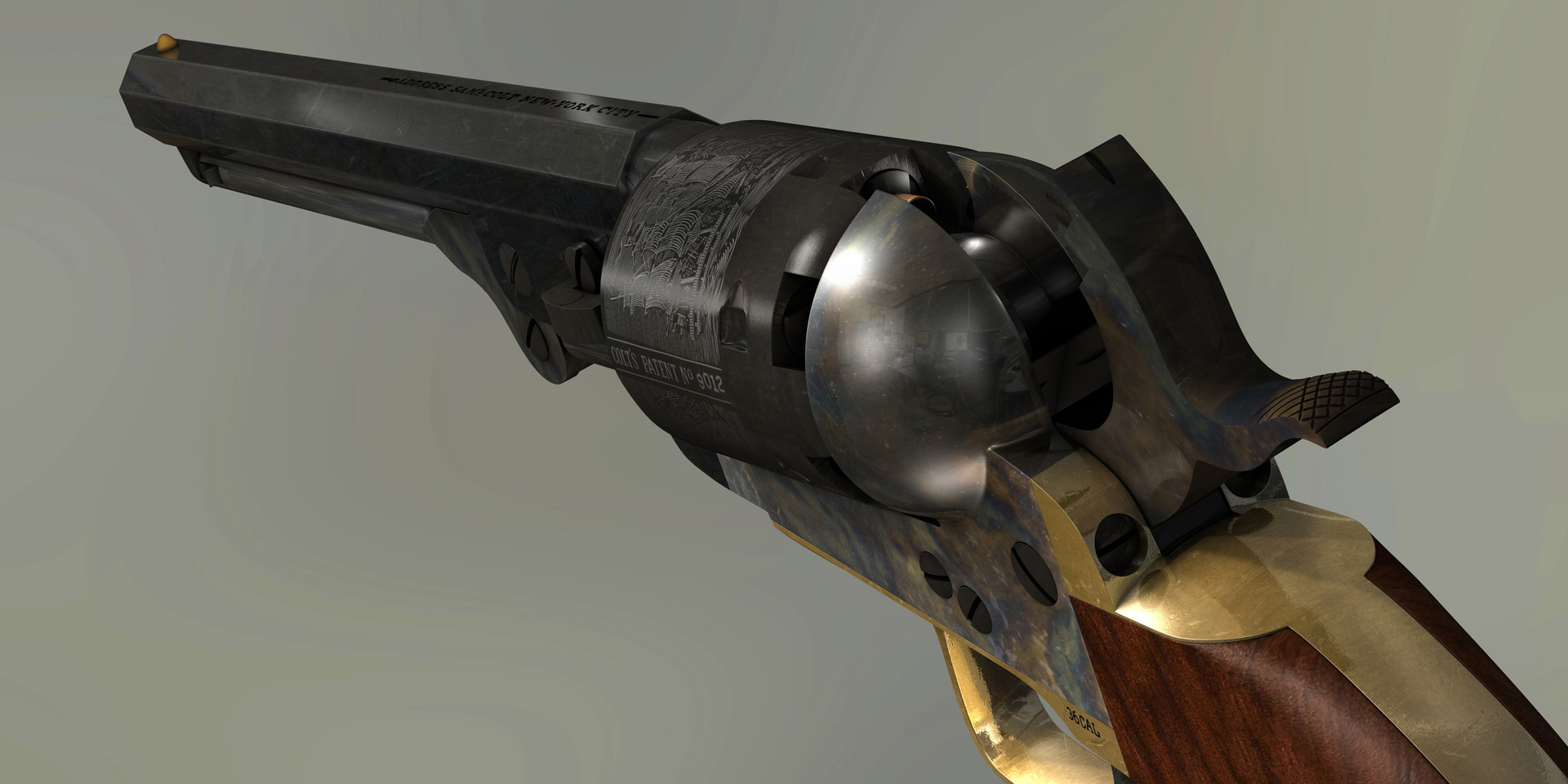 Colt navy 1851 conversion 3D model - TurboSquid 1273934