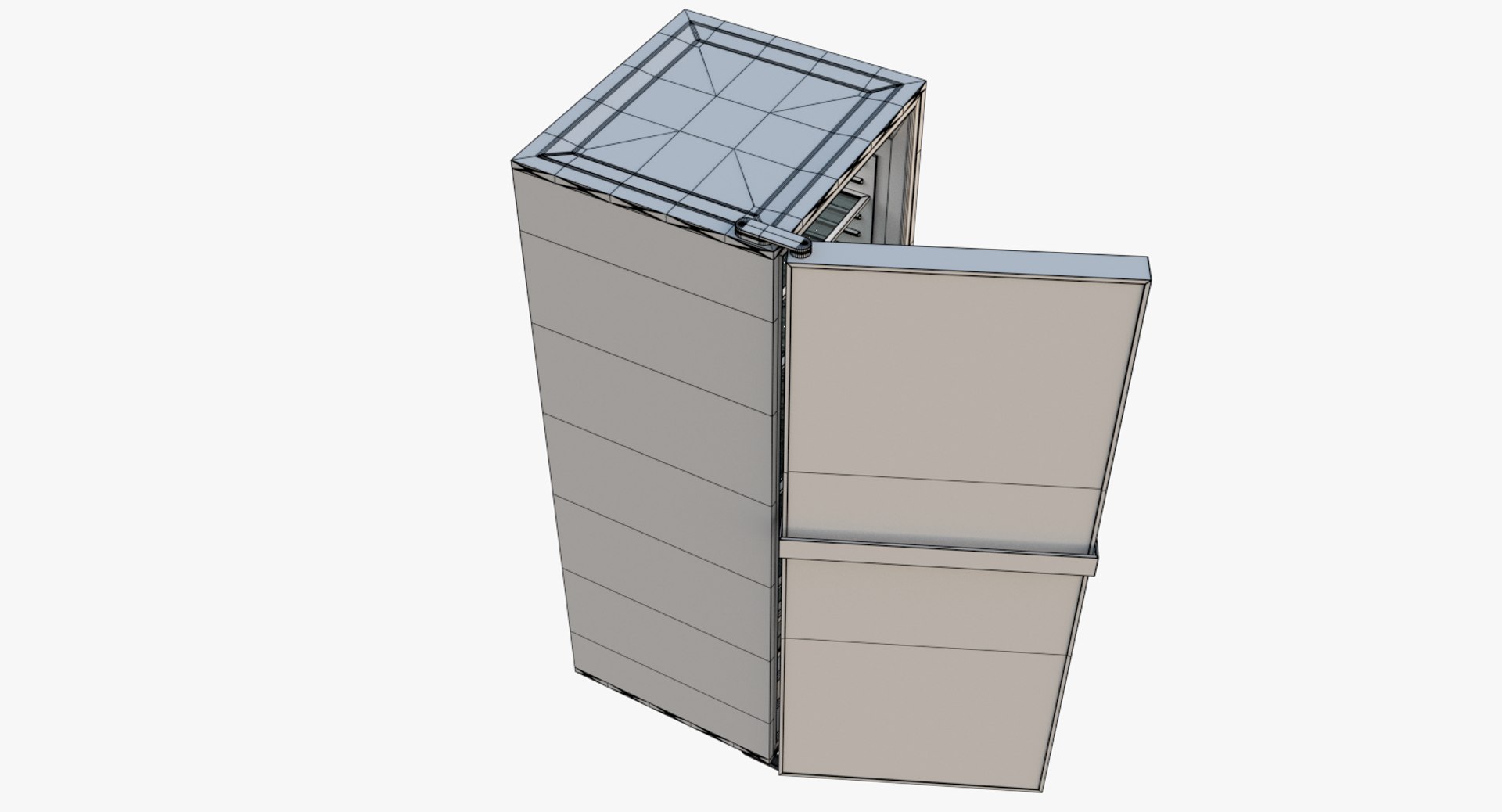 fridge interior blender 3d model