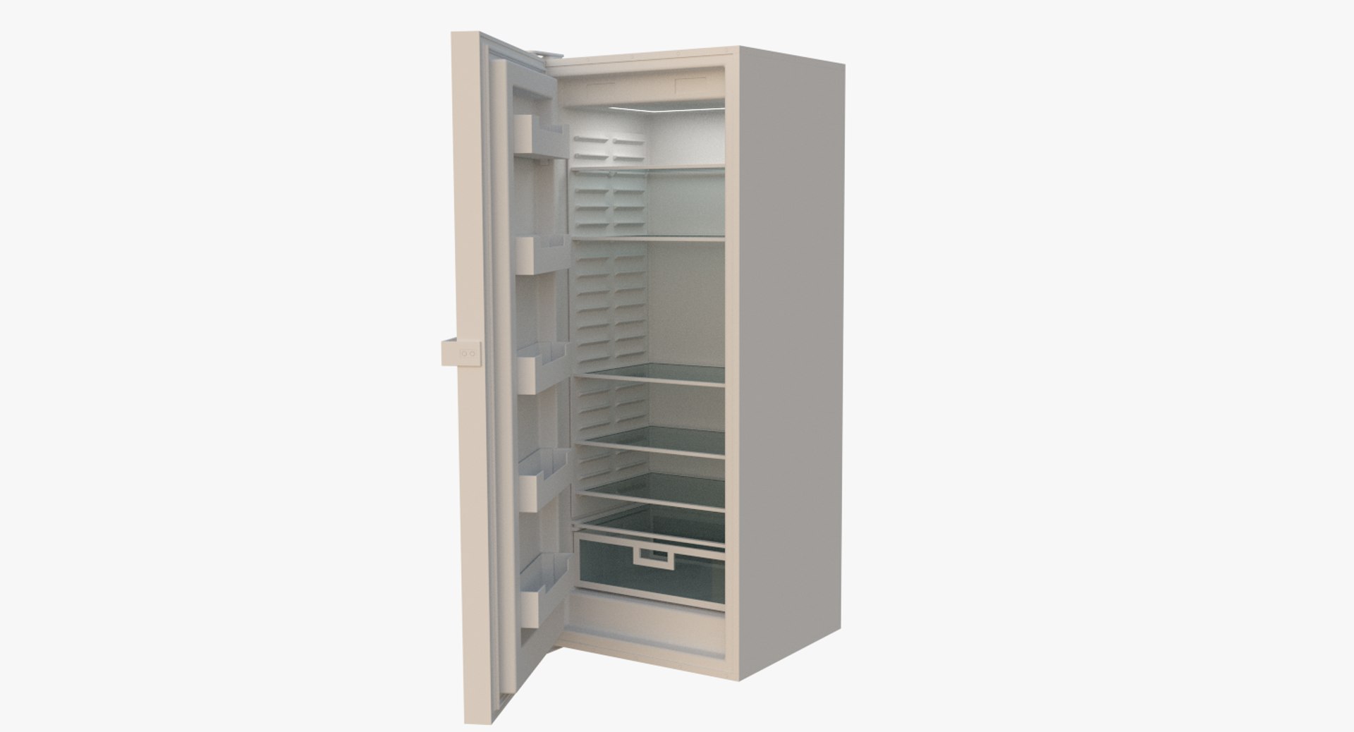 fridge interior blender 3d model