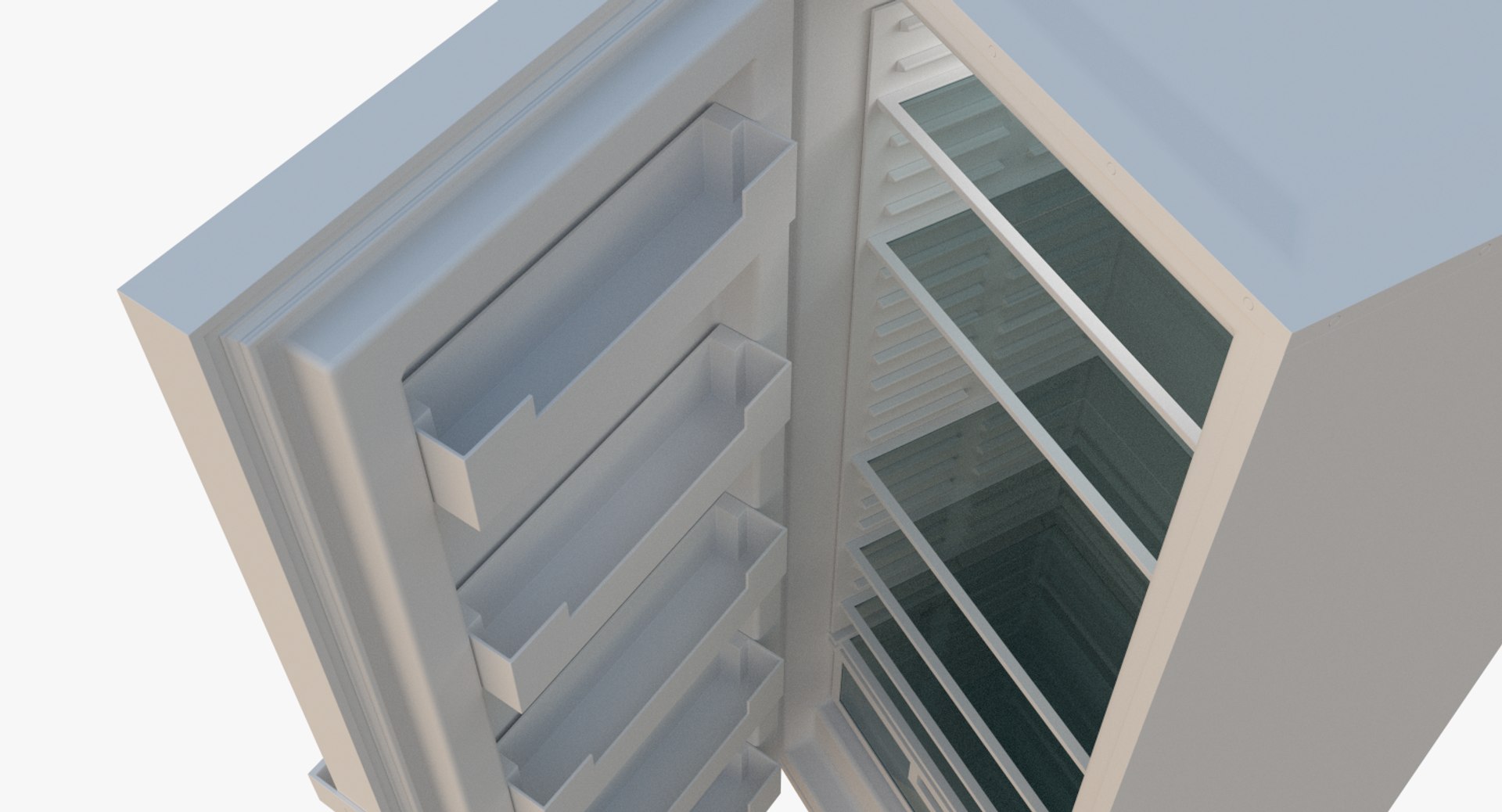 fridge interior blender 3d model