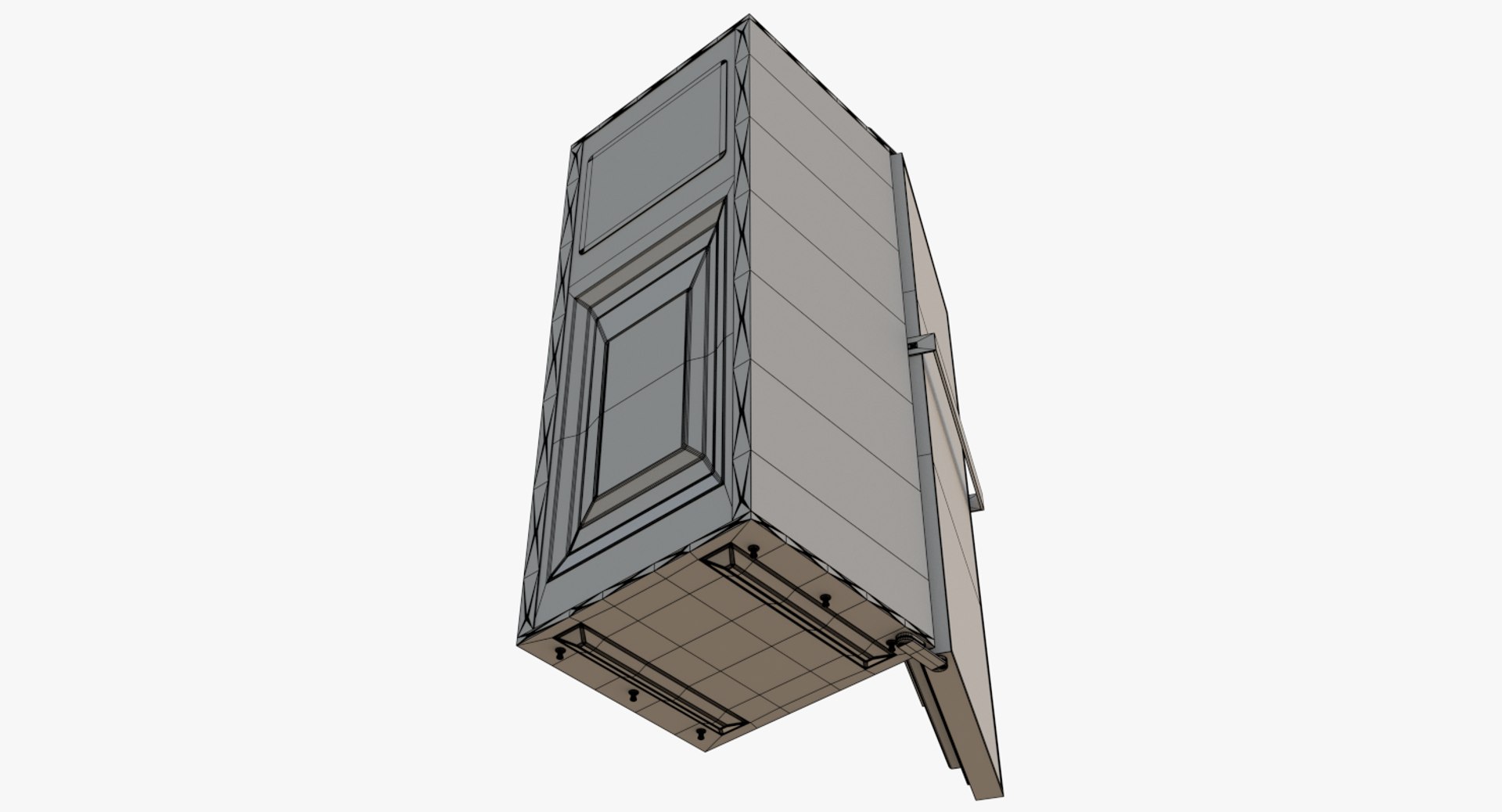 fridge interior blender 3d model