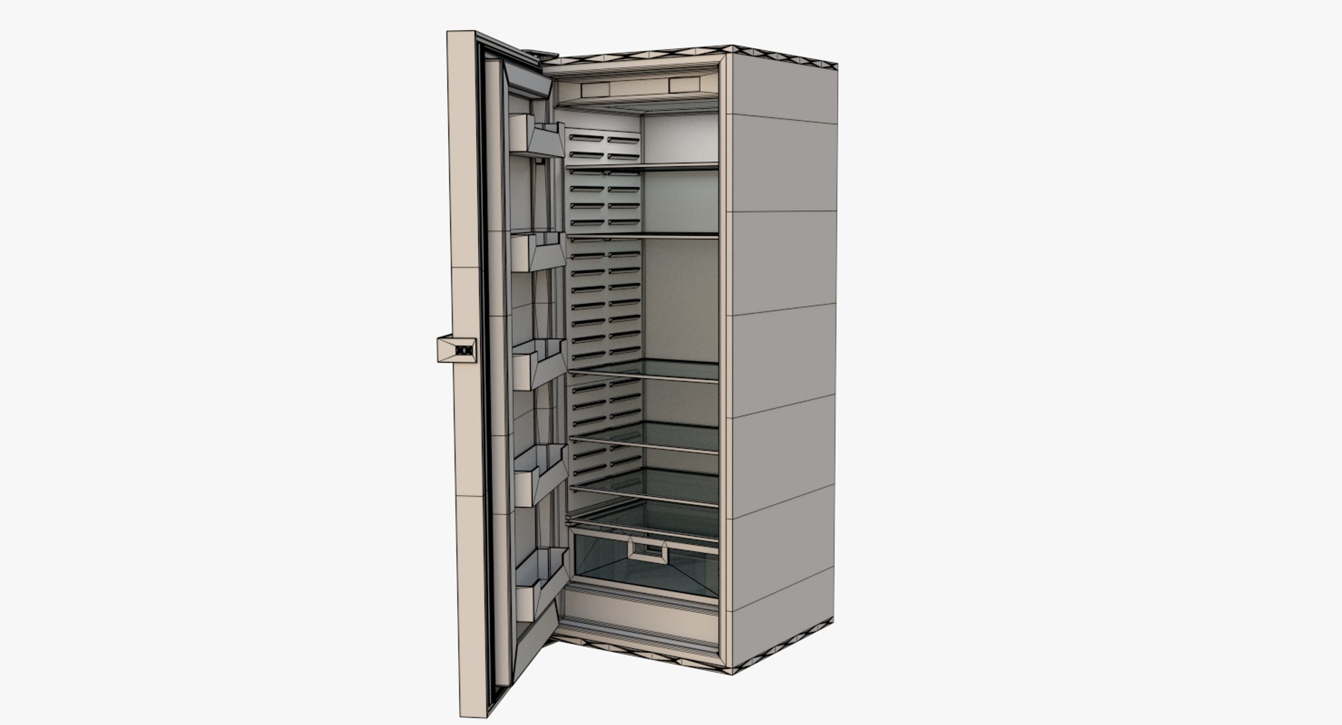 fridge interior blender 3d model