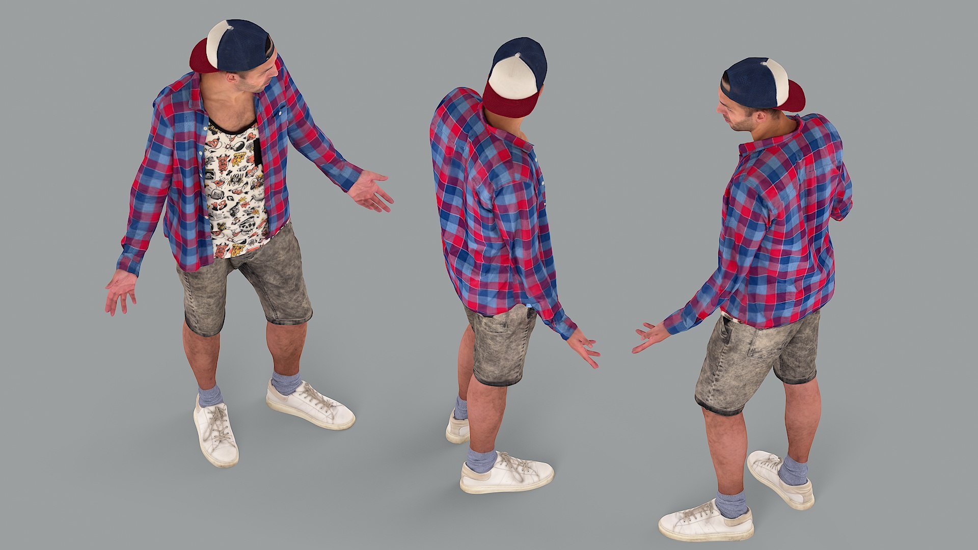 3D Young Guy Caught Off Guard model - TurboSquid 2085856