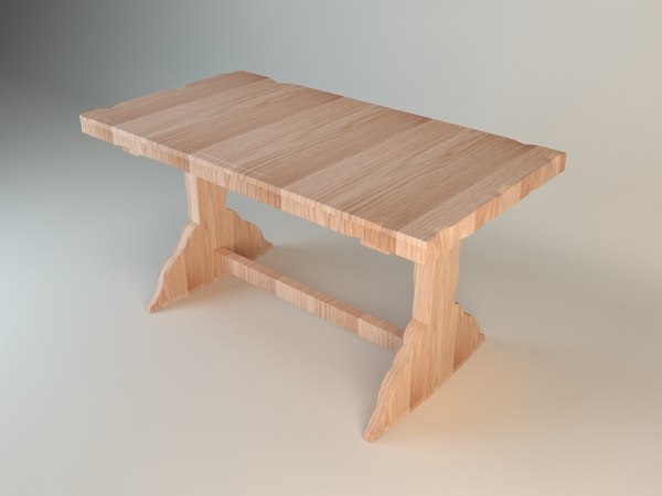 wooden table wood 3ds