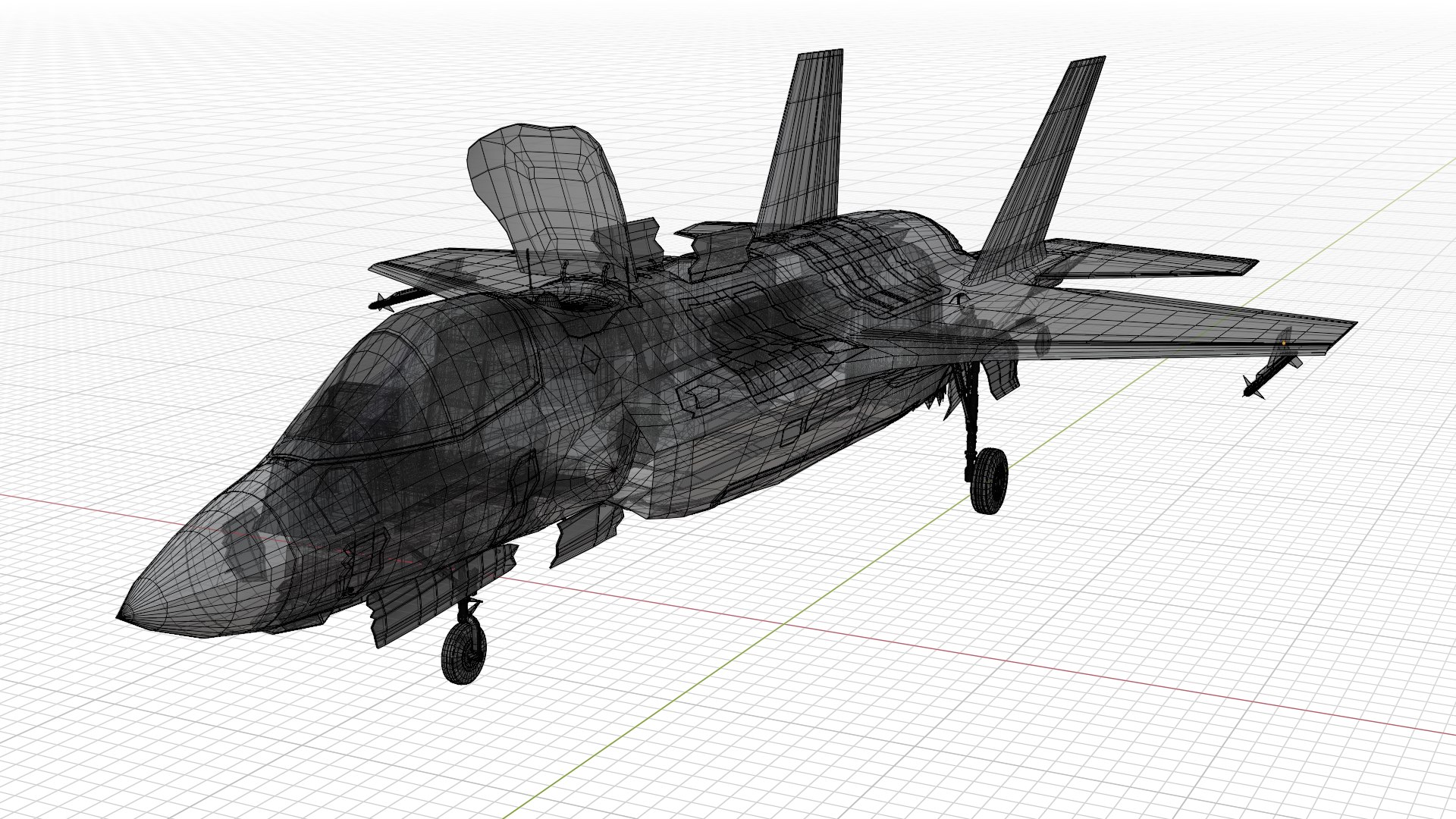 3D Model Modern Fighter VTOL Jet F-35B II - TurboSquid 2431305