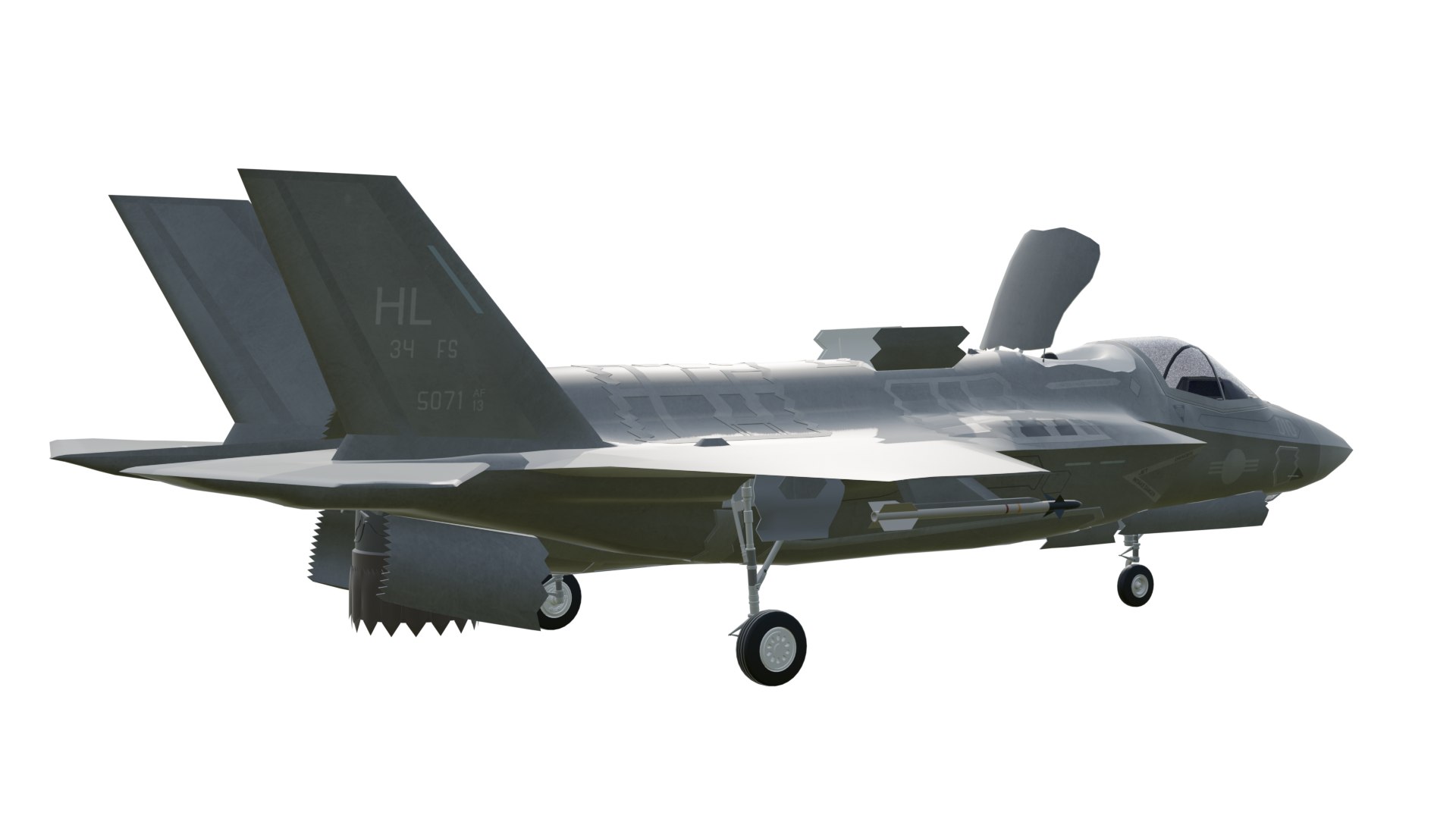 3D Model Modern Fighter VTOL Jet F-35B II - TurboSquid 2431305