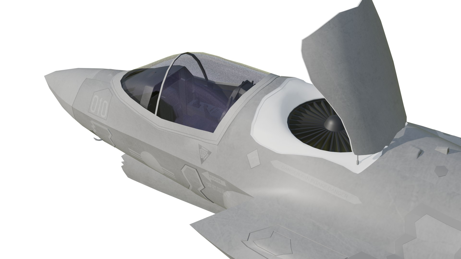 3D Model Modern Fighter VTOL Jet F-35B II - TurboSquid 2431305