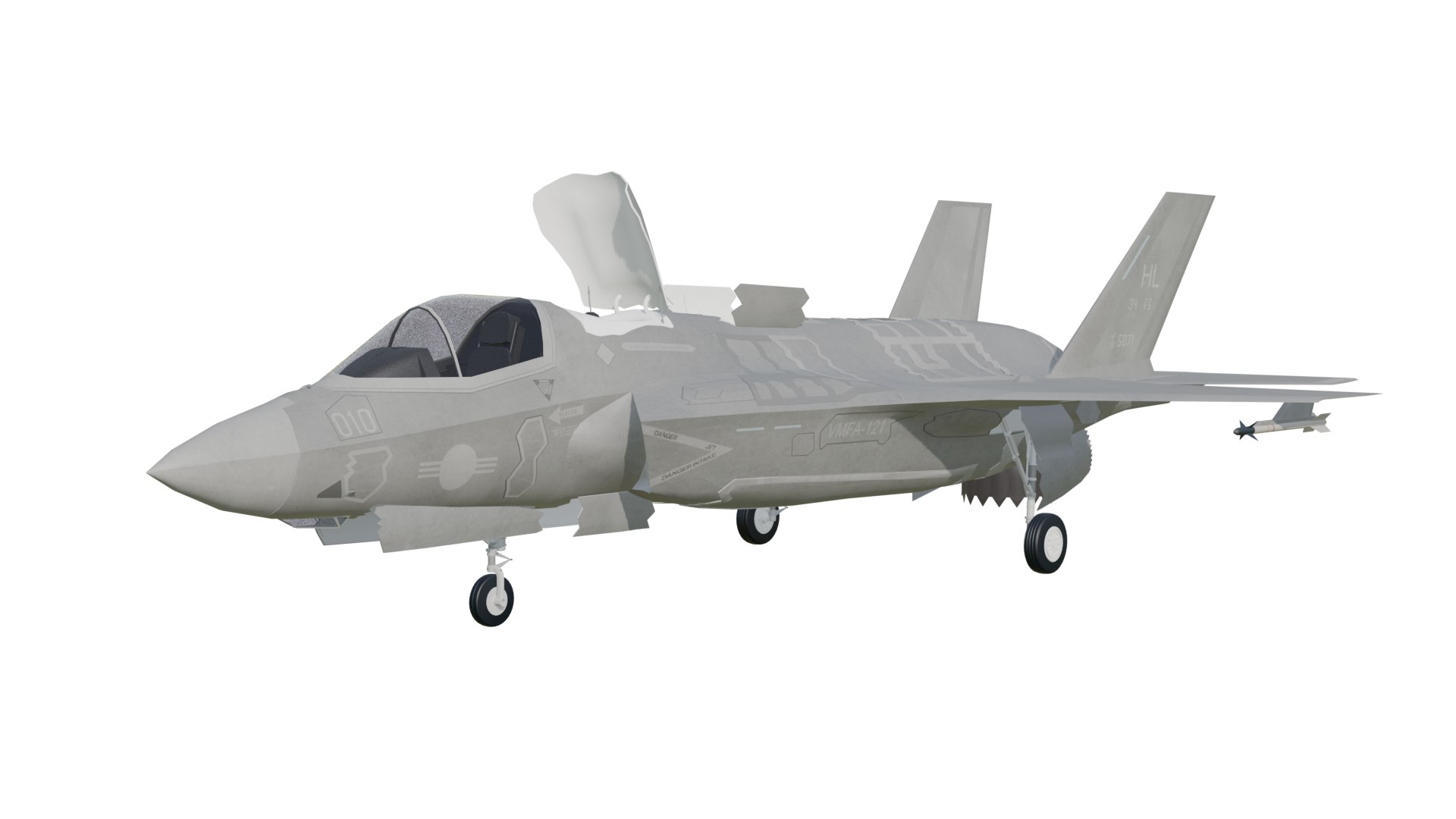 3D Model Modern Fighter VTOL Jet F-35B II - TurboSquid 2431305