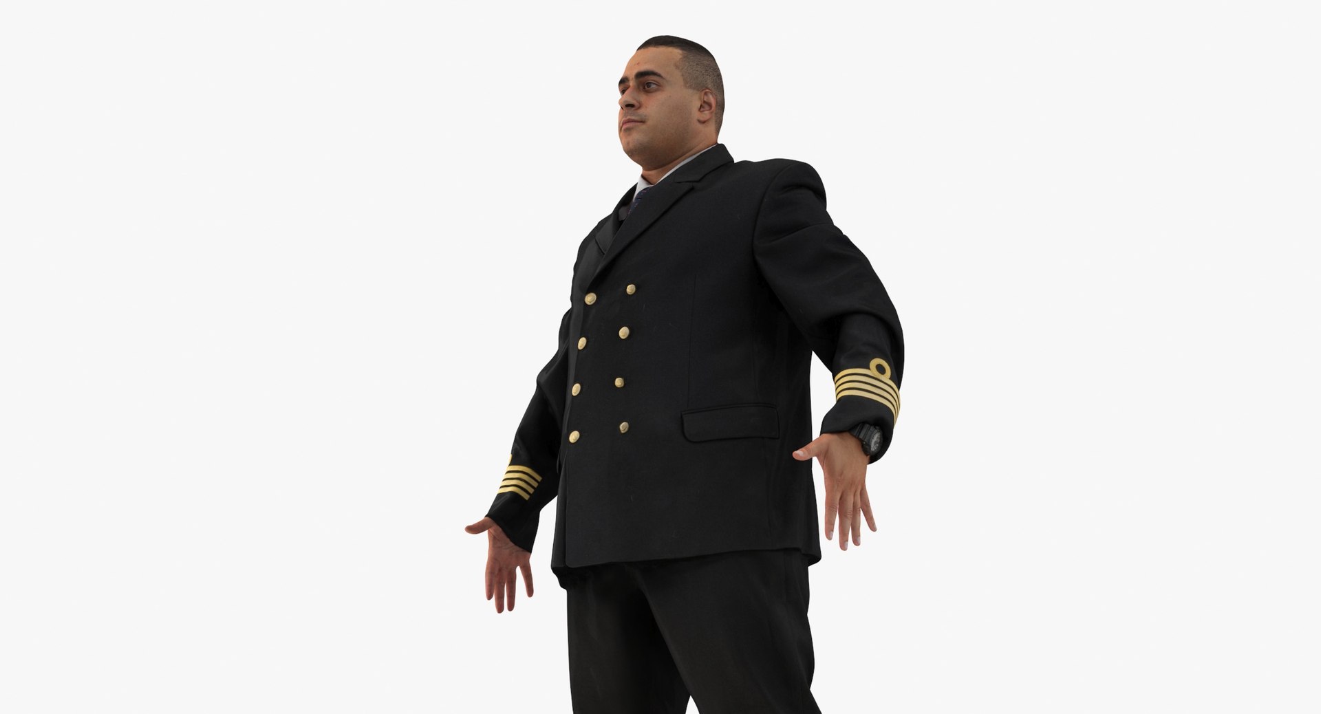 Tyler Sea Captain Uniform A Pose model - TurboSquid 2089141