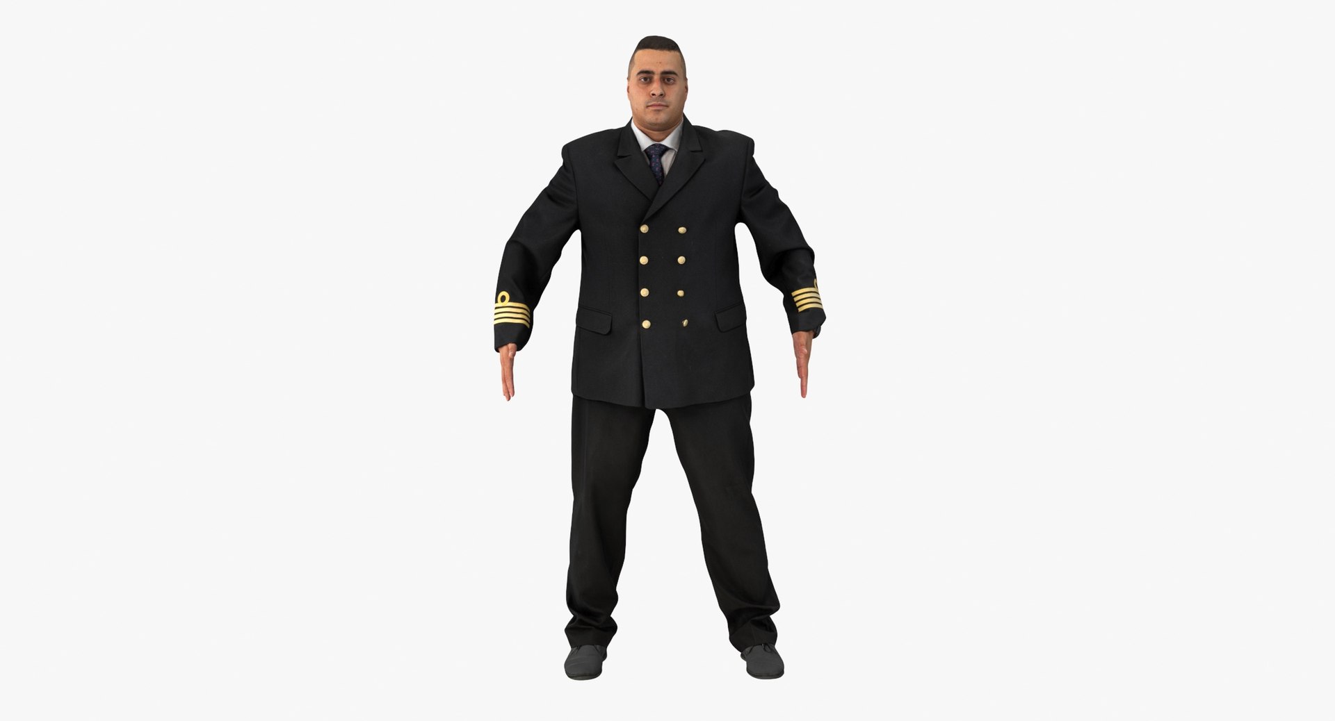 Tyler Sea Captain Uniform A Pose model - TurboSquid 2089141