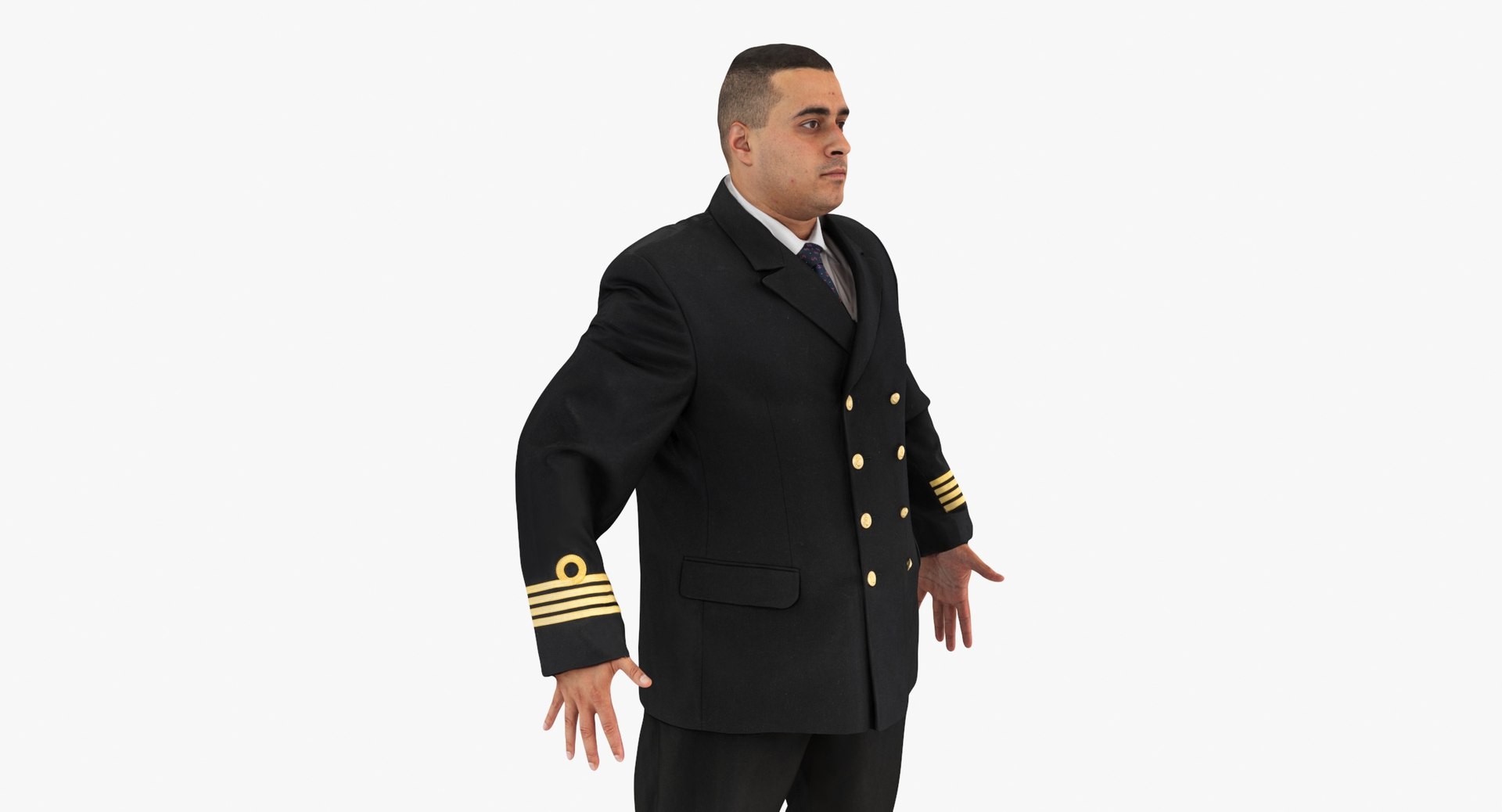 Tyler Sea Captain Uniform A Pose model - TurboSquid 2089141