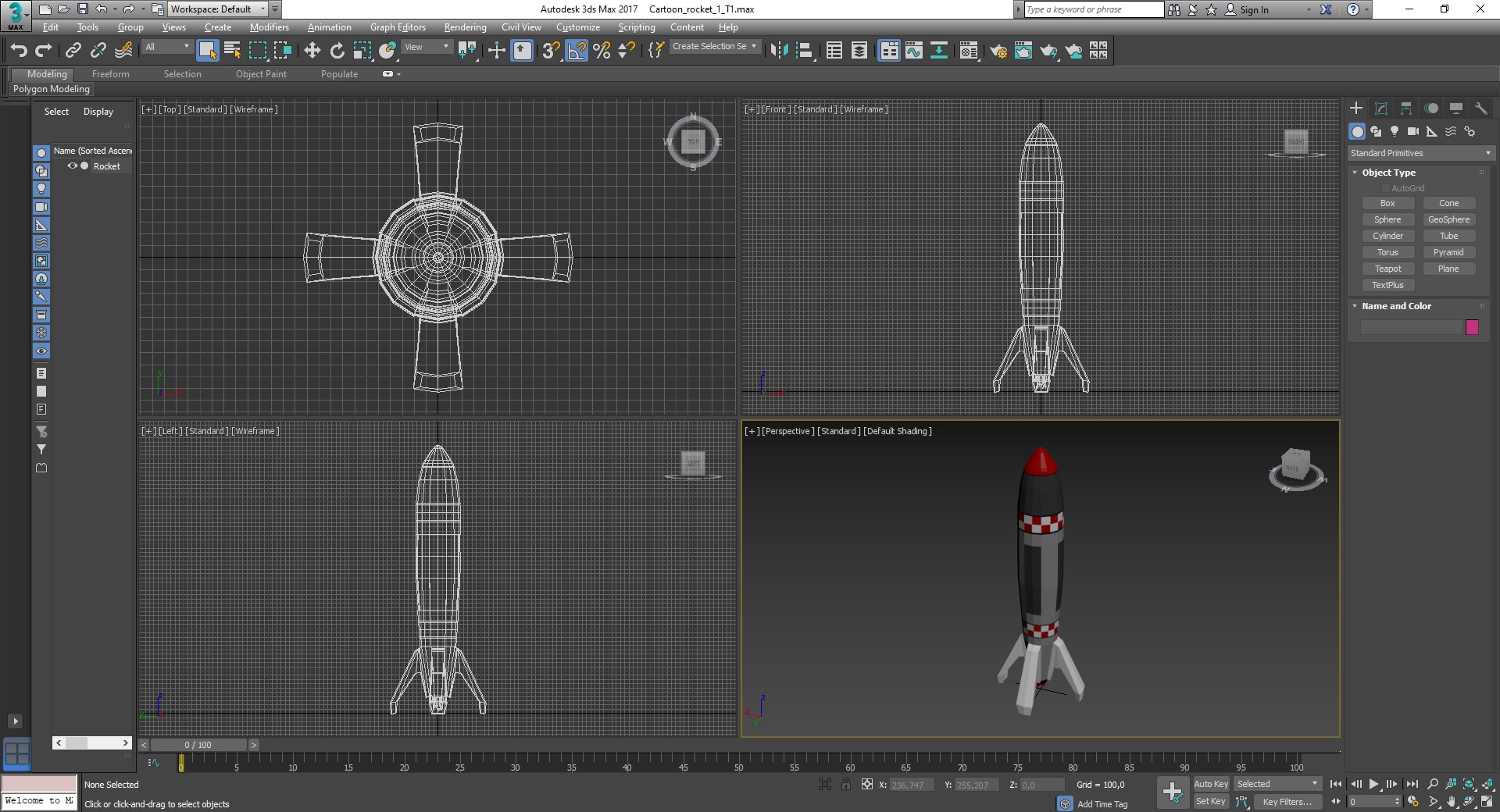 3D model cartoon toon rocket - TurboSquid 1681150