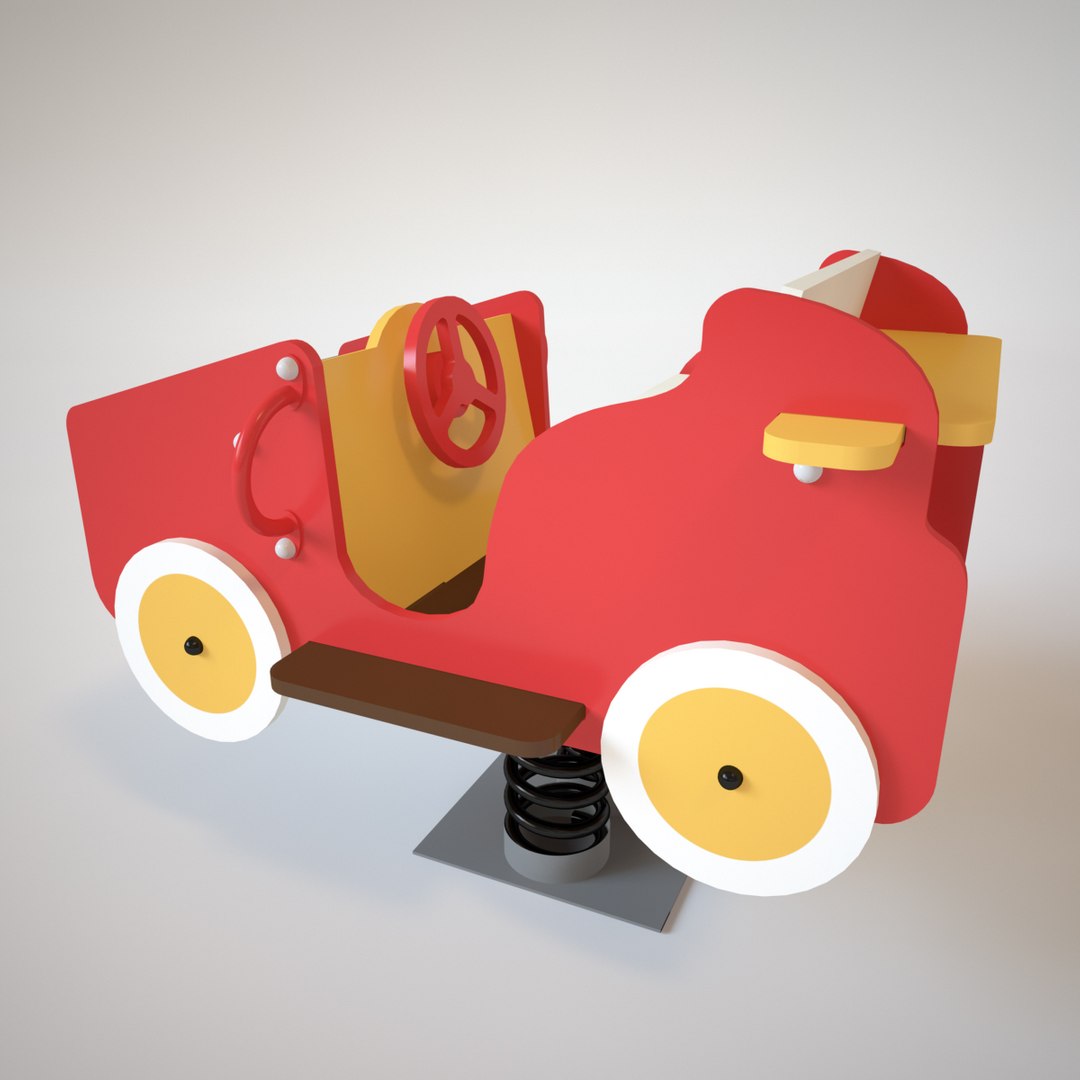 3D Playground Spring Car - TurboSquid 1235130