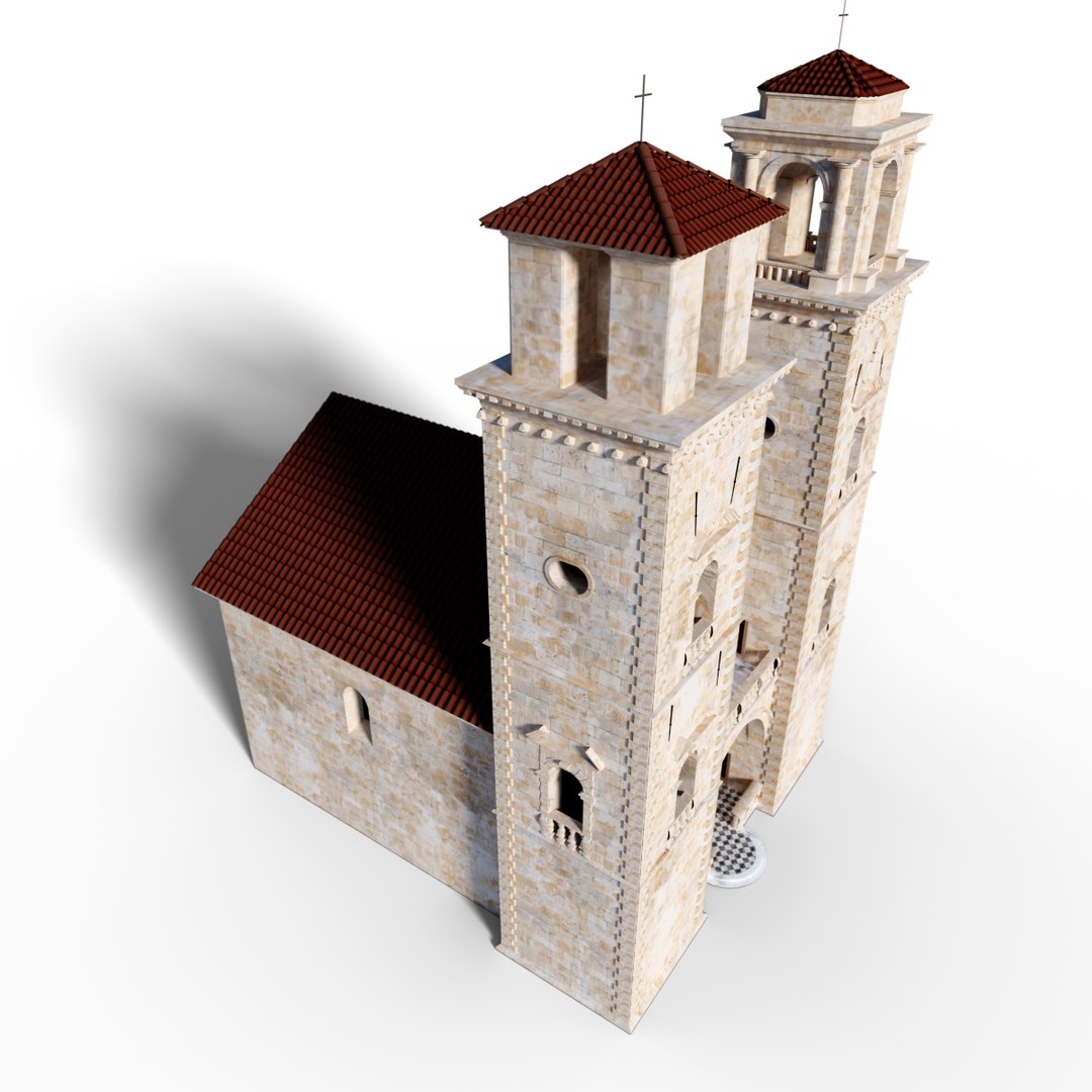 3D model cathedral saint tryphon kotor - TurboSquid 1182015