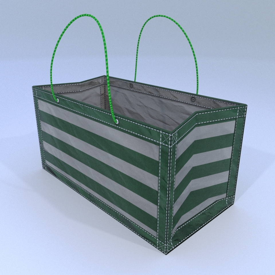 Canvas shopping bag 3D model - TurboSquid 1328240