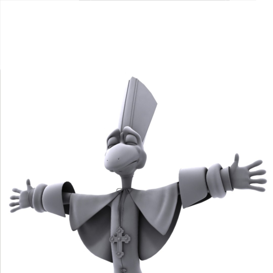 3d Dinosaur Pope Model