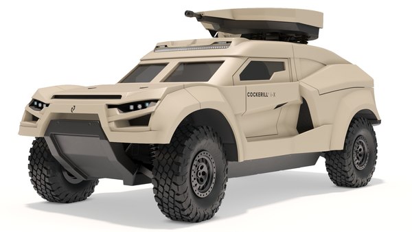 modelo 3d Coche interceptor terrestre Cockerill IX preparado ...