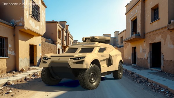 modelo 3d Coche interceptor terrestre Cockerill IX preparado ...