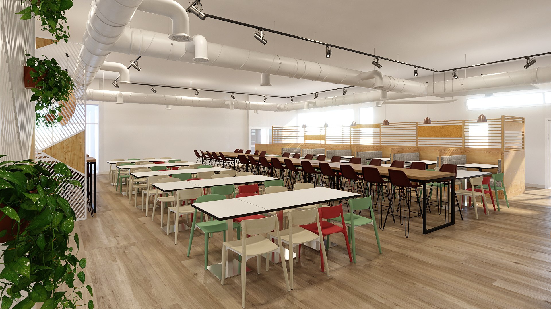 Self-service Corporate Cafeteria 3D Model - TurboSquid 2255414