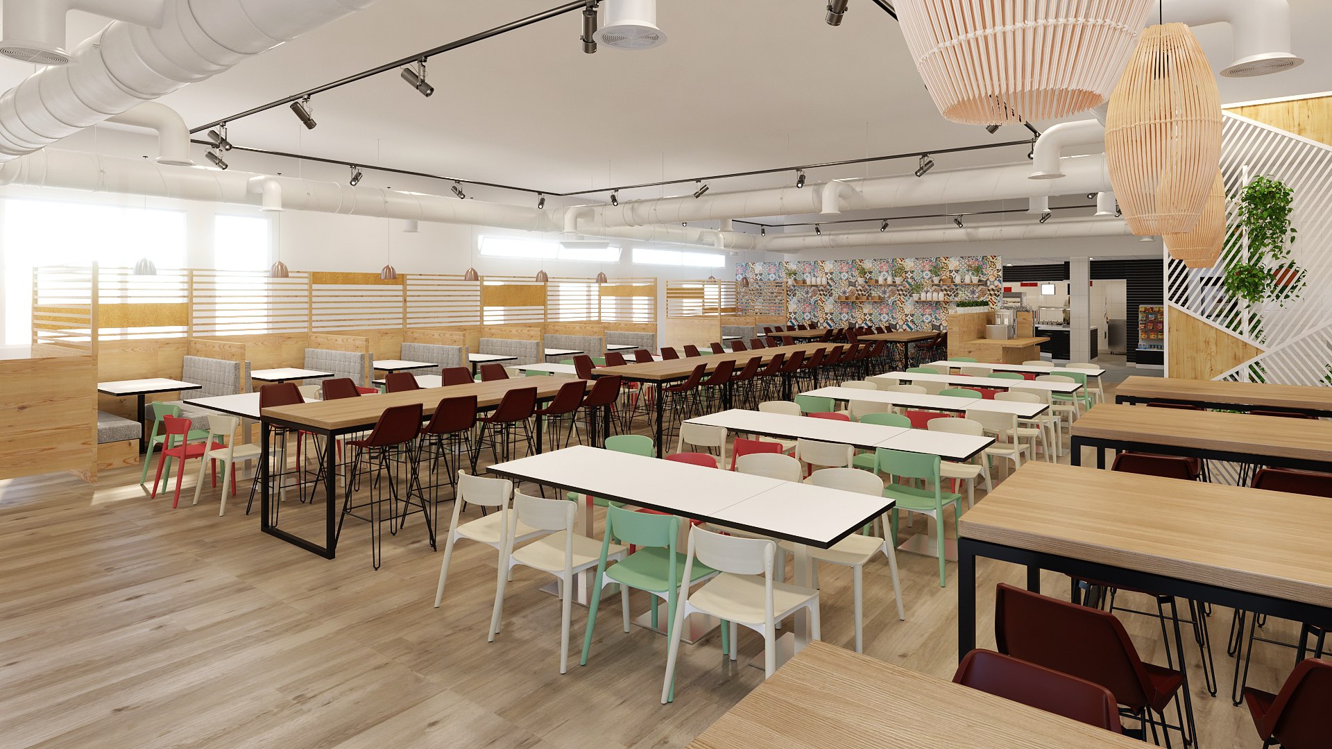 Self-service Corporate Cafeteria 3D Model - TurboSquid 2255414