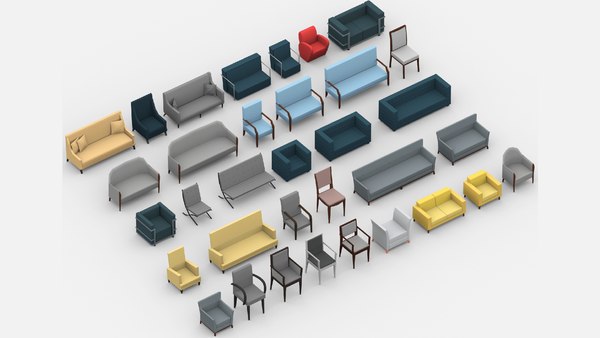 modelo 3d Colección de modelos 3D de muebles y modelos de camas ...