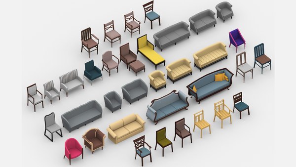 modelo 3d Colección de modelos 3D de muebles y modelos de camas ...