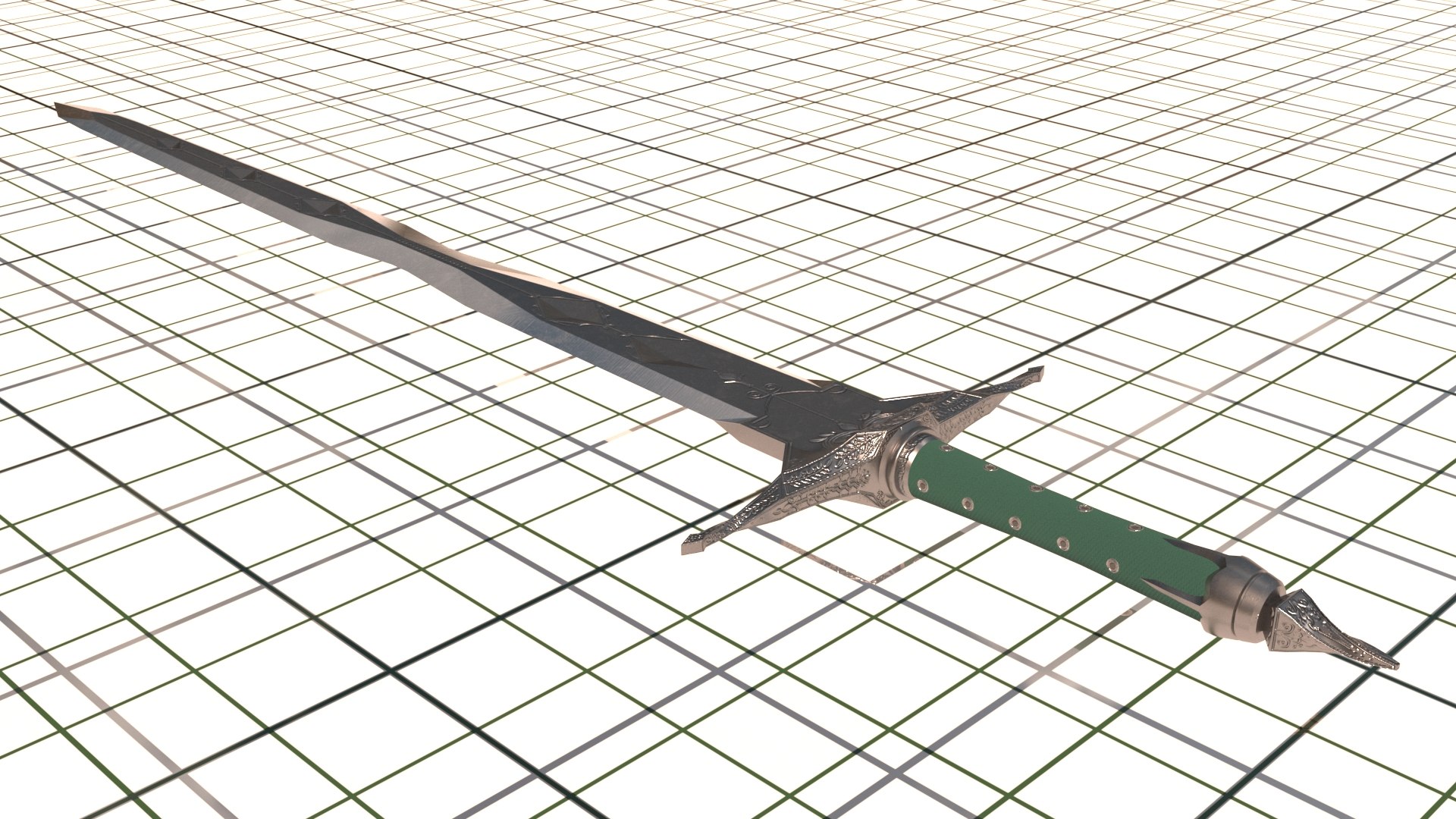 GREEN SWORD 4K 3D Model - TurboSquid 2135969