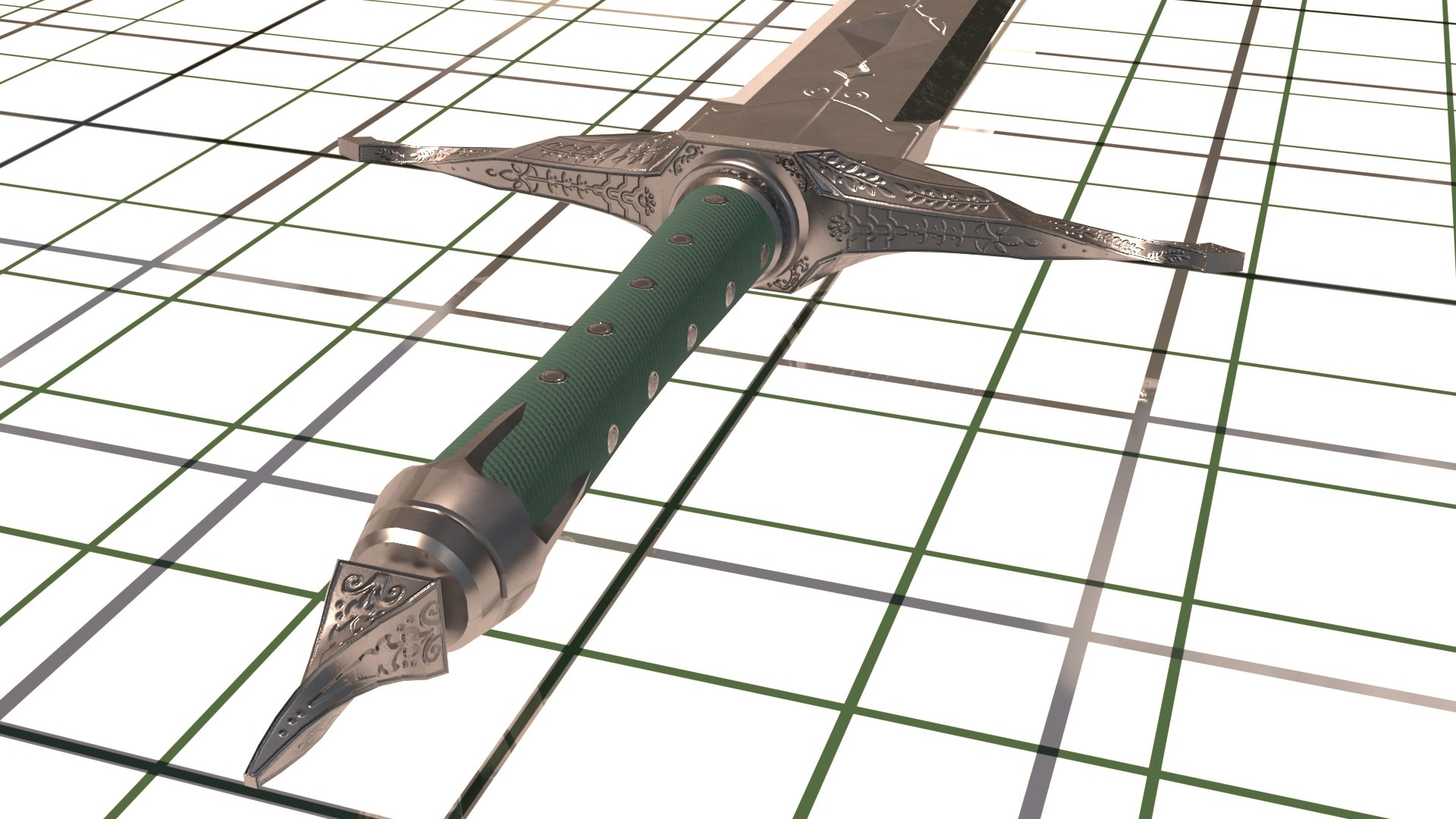 GREEN SWORD 4K 3D Model - TurboSquid 2135969
