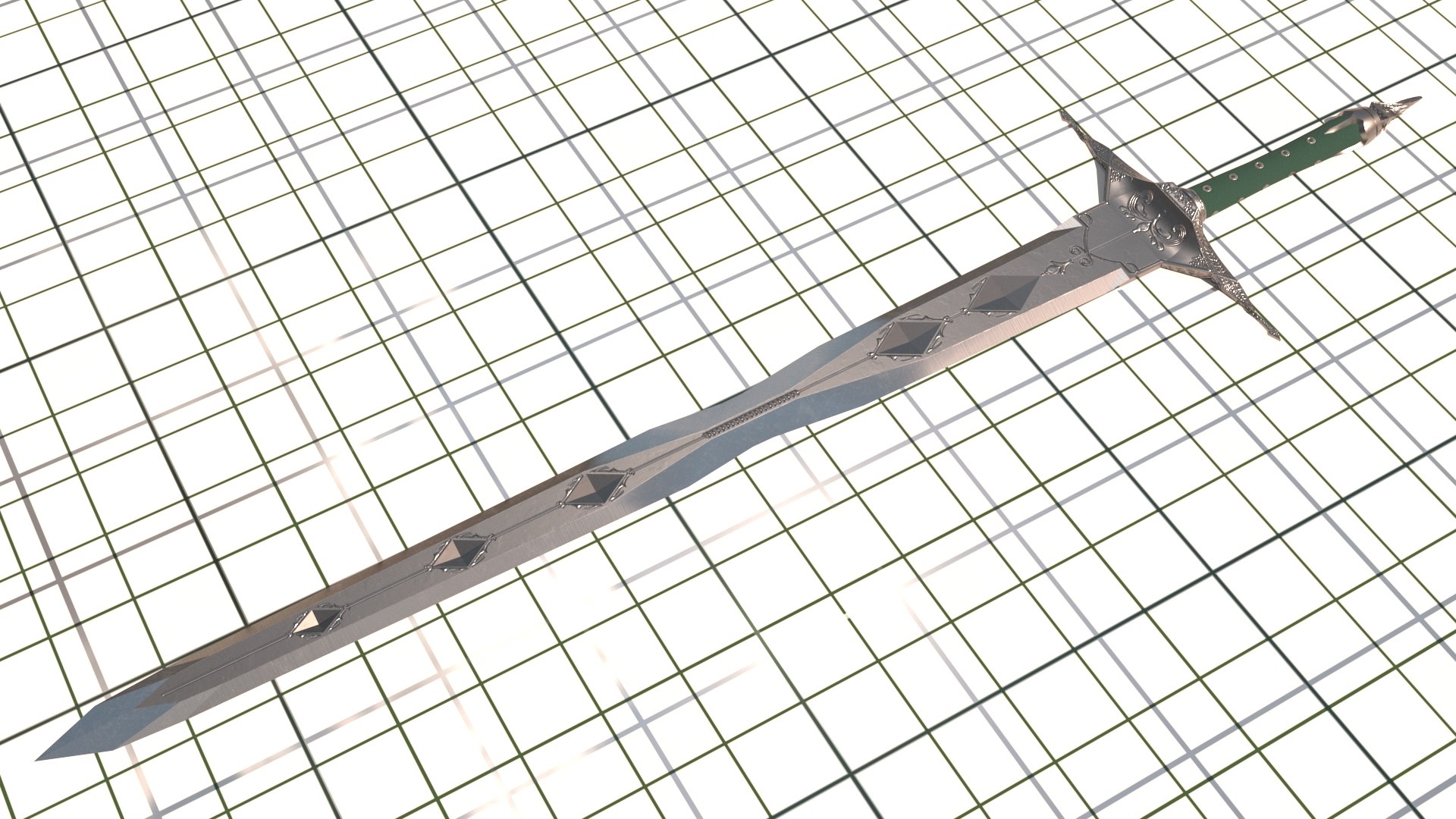 GREEN SWORD 4K 3D Model - TurboSquid 2135969